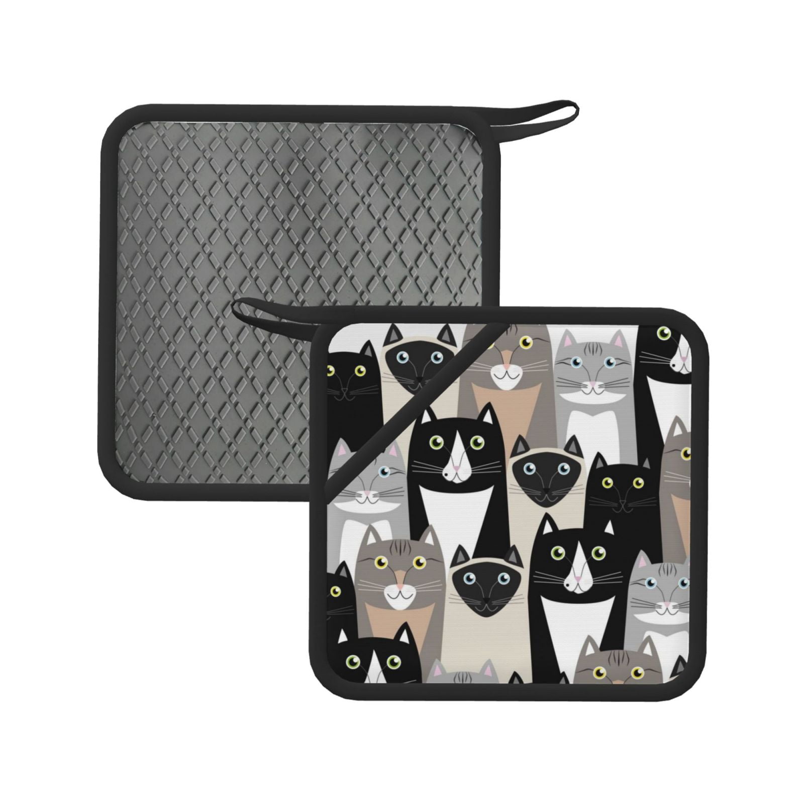 Rocae Colors Cats for Square Silicone Anti-scalding Mat Trivet Hot Pads ...