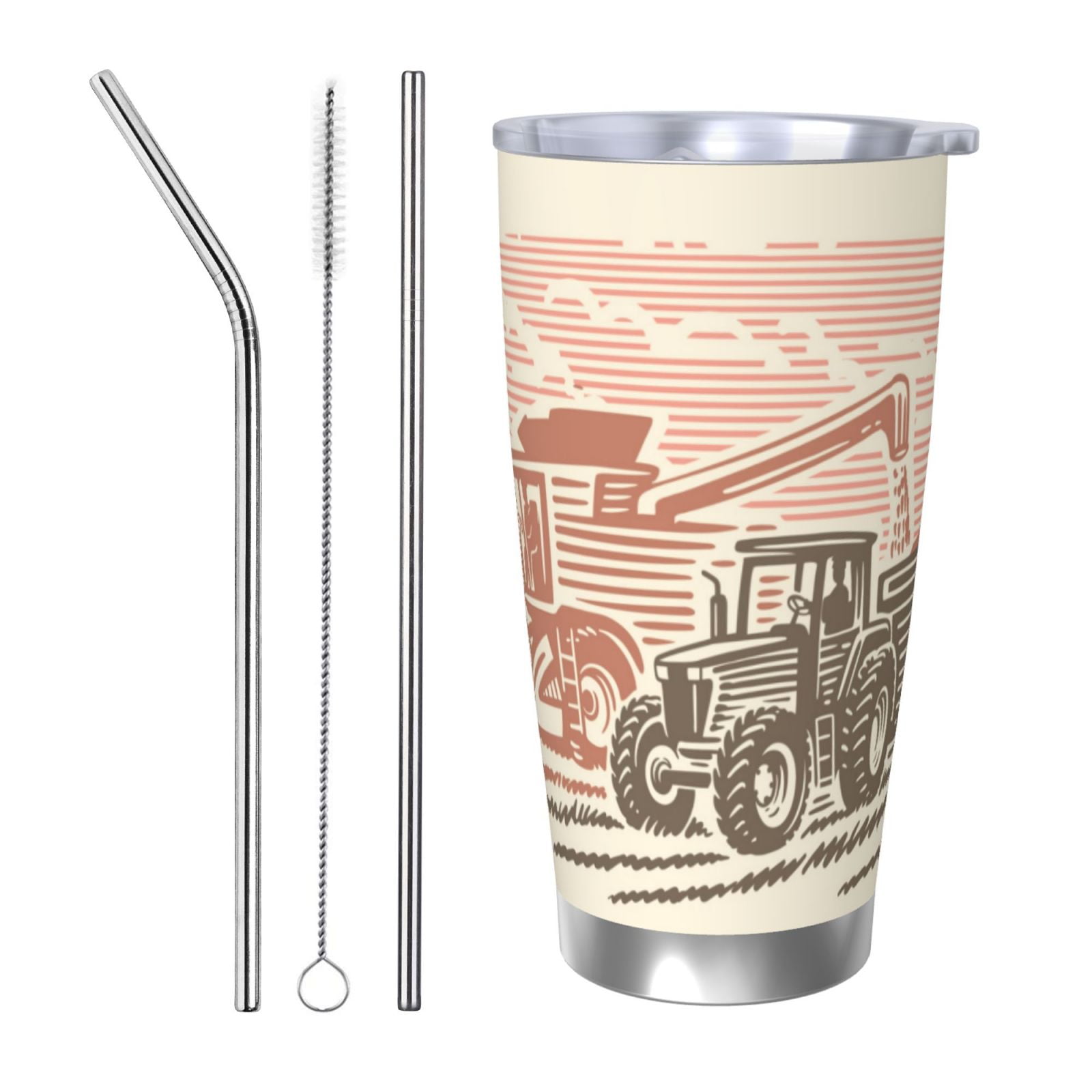 Rocae Combine harvester working with tractor for 20 Ounces Stainless Steel Insulted Tumbler Car ...