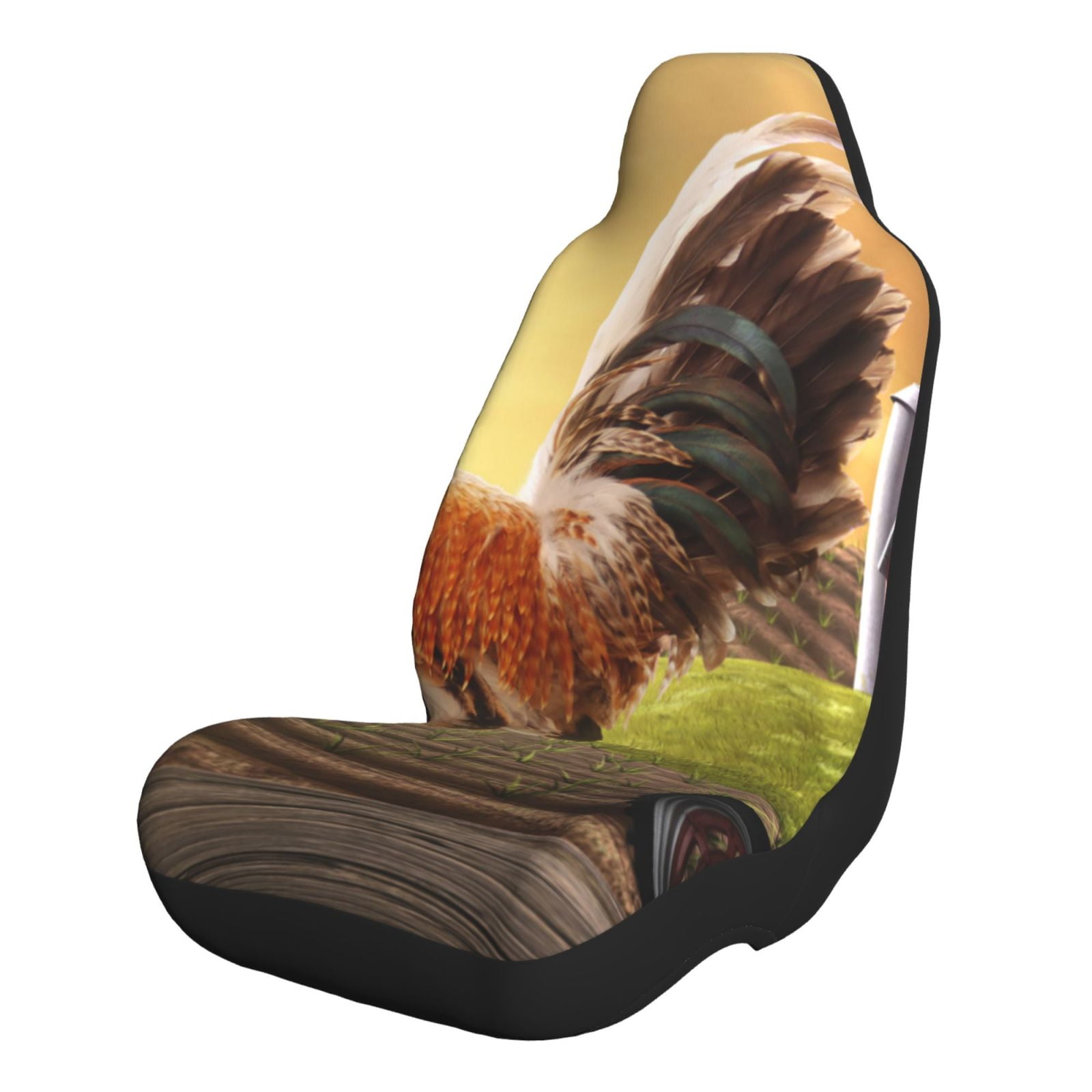 Rocae Country Farm Morning Rooster Print Seat Covers for Cars Trucks ...