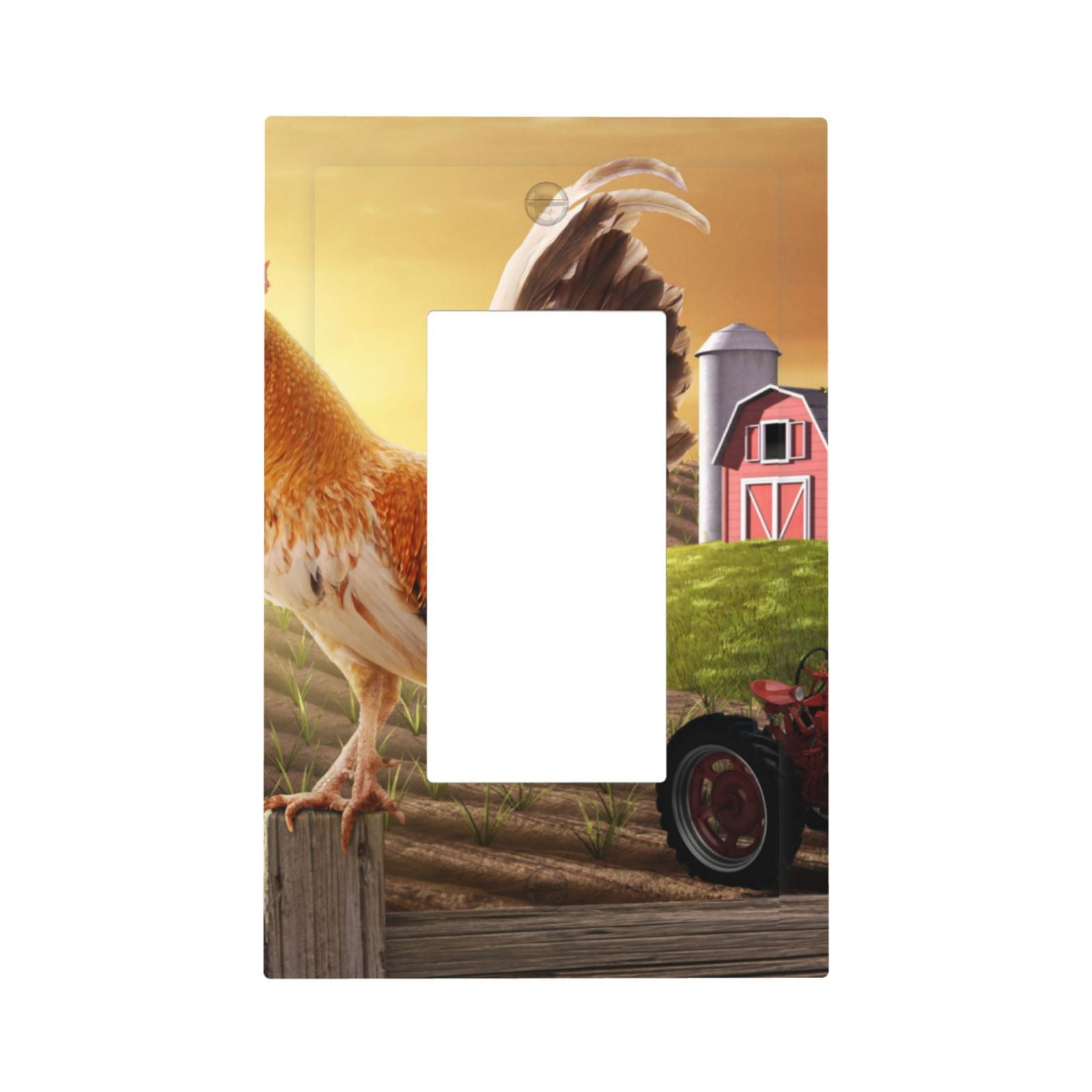 Rocae Country Farm Morning Rooster for Decorator Light Switch or ...