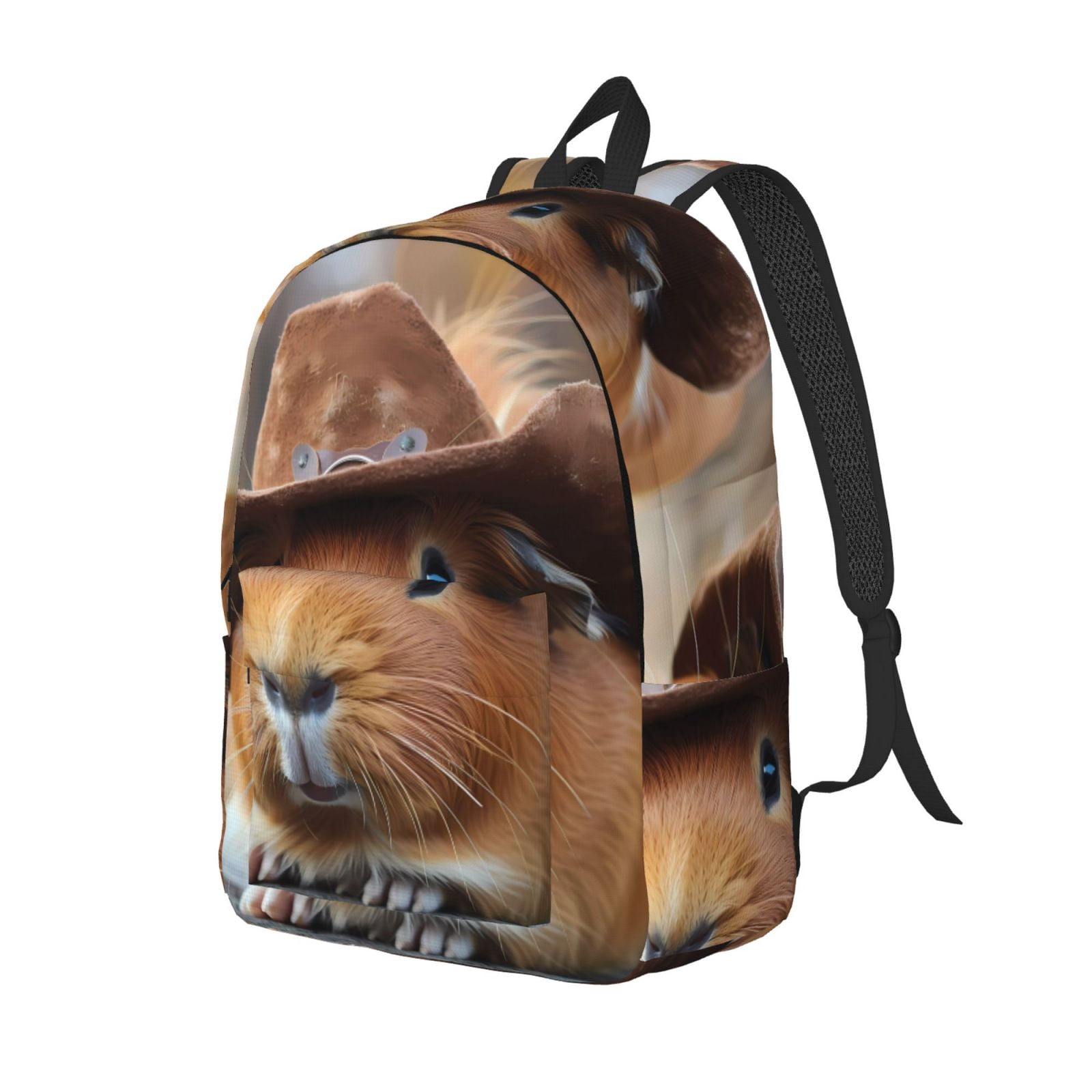Rocae Cowboy Hat Guinea Pig for Canvas College Laptop Backpack for Men ...