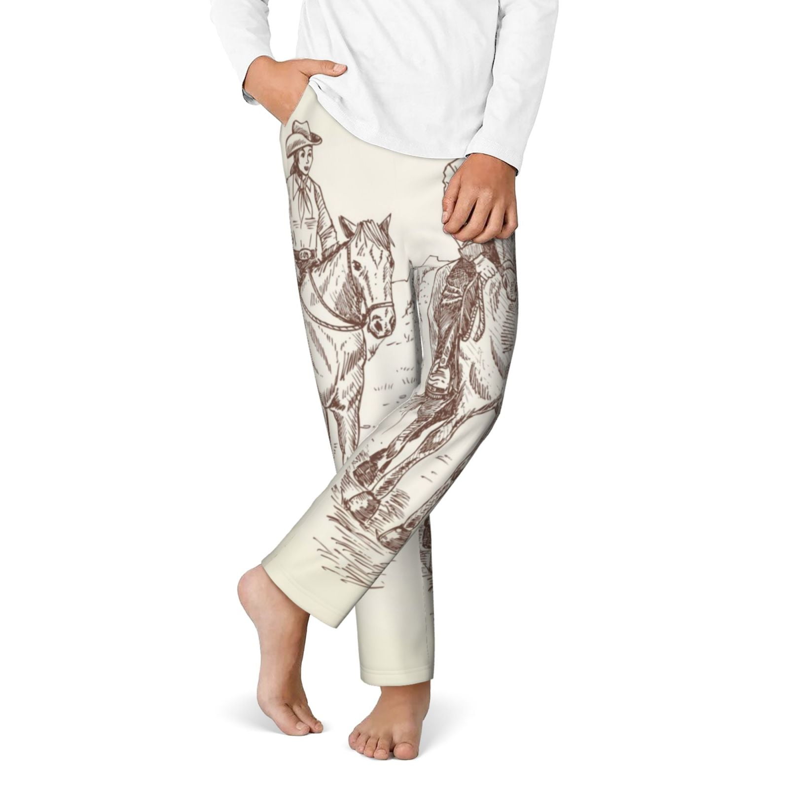 Rocae Cowboys Riding Horses In Desert for Teenagers' Pajama Pants,Girls ...