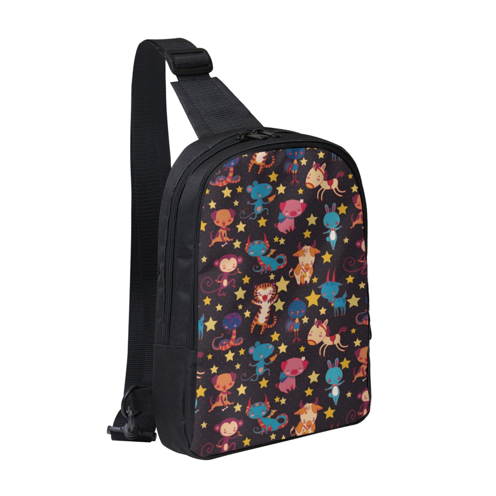 Rocae Cute Animals for Lightweight Chest Bag Dual Pocket, Waterproof ...