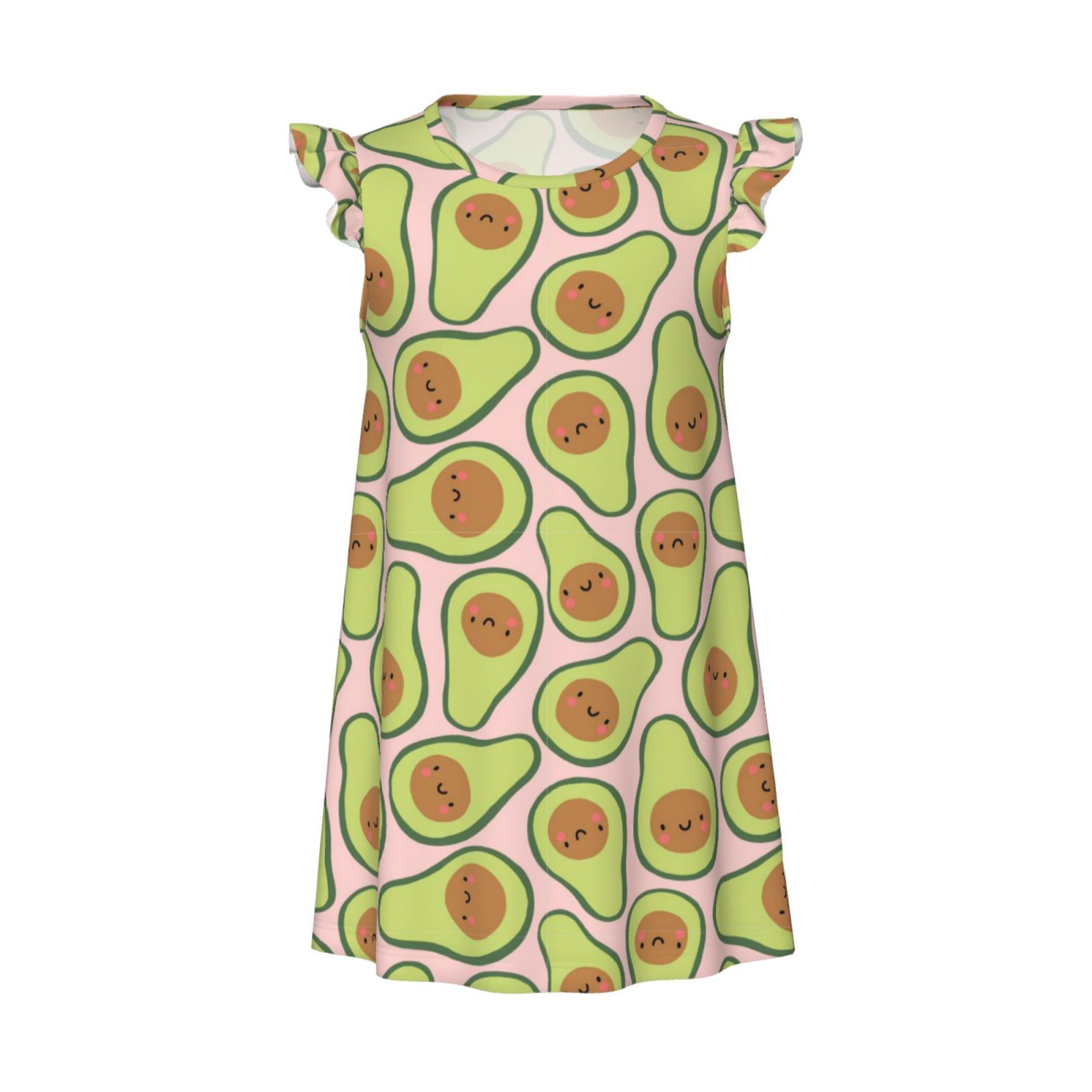 Rocae Cute Avocado for Girls Nightgowns Pajamas Dress - Soft Sleepwear ...