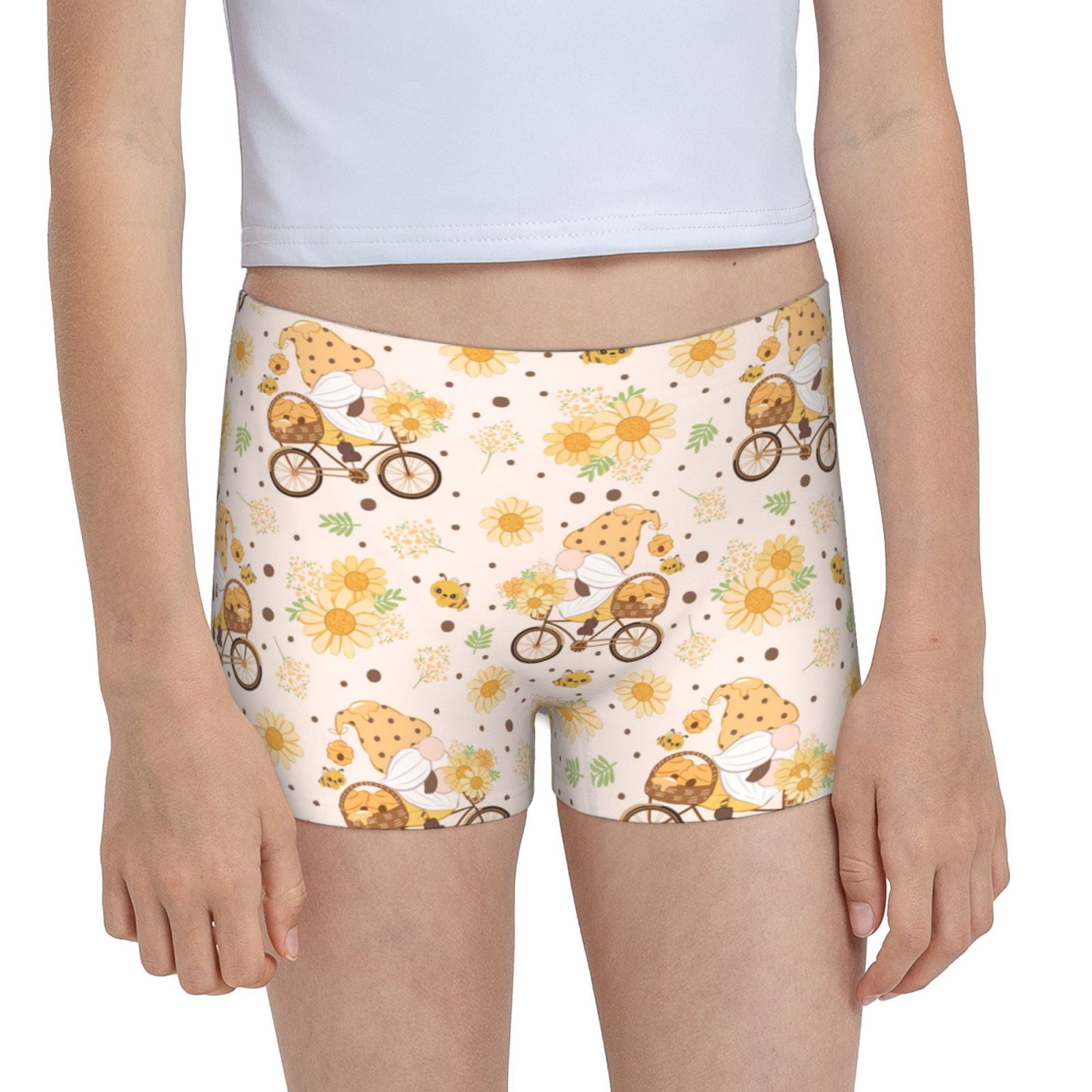 Rocae Cute Bee Gnome1 for Girls' Cotton Boxer Briefs, Soft Mid-rise ...