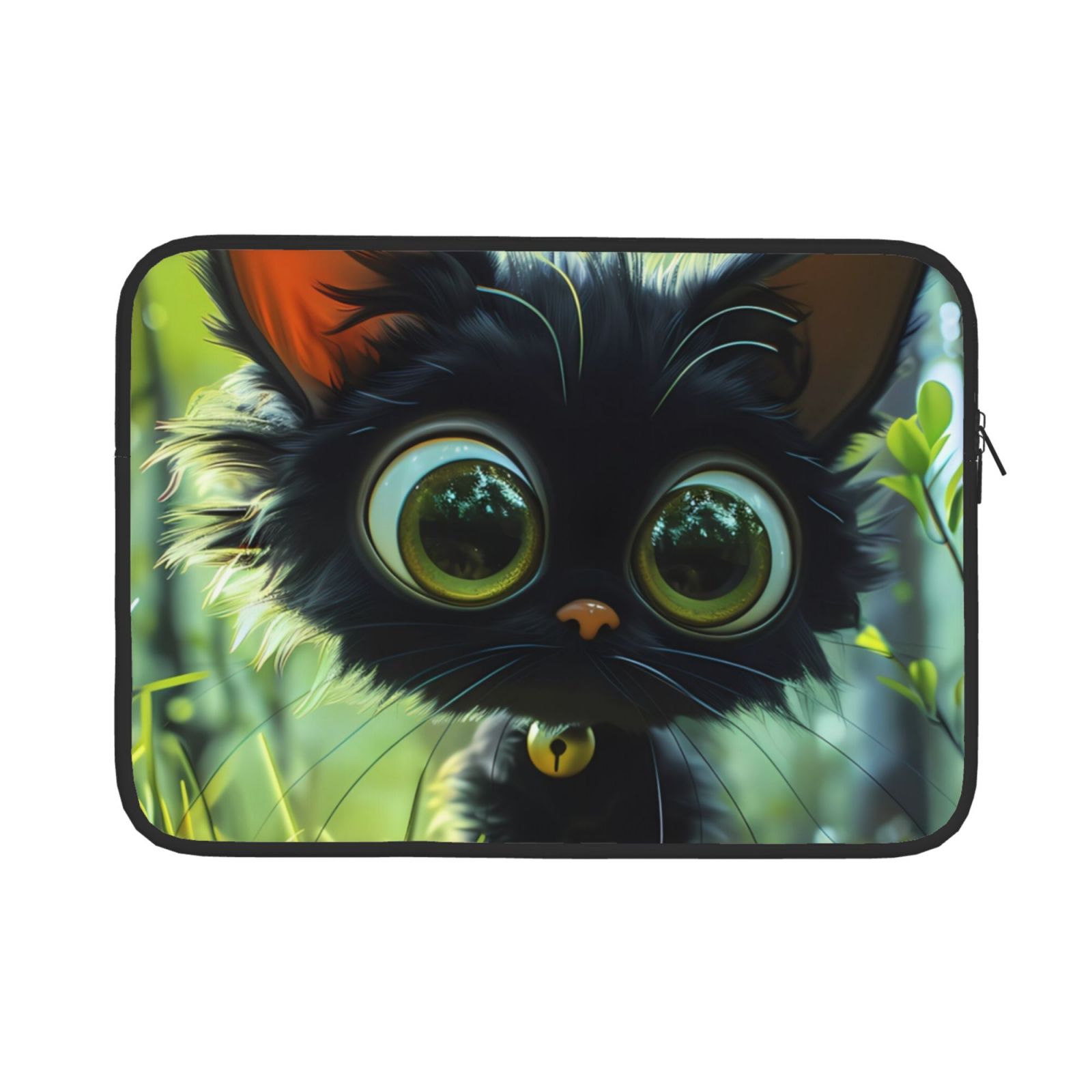 Rocae Cute Big-Eyed Black Cat for Classic Slim Ergonomic Briefcase and ...