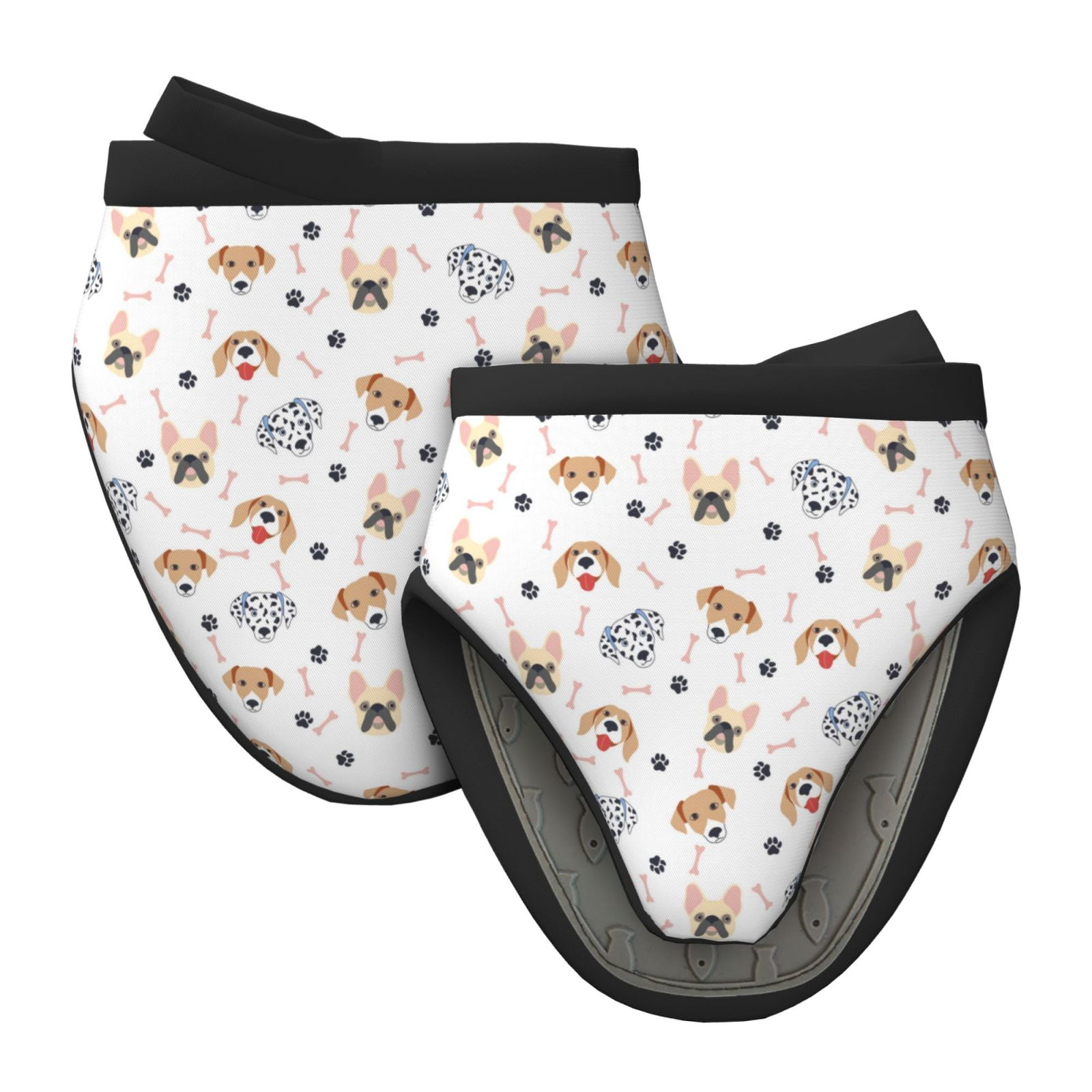 Rocae Cute Cartoon Dogs for Mini Oven Mitts Rubber Oven Glove, Kitchen ...