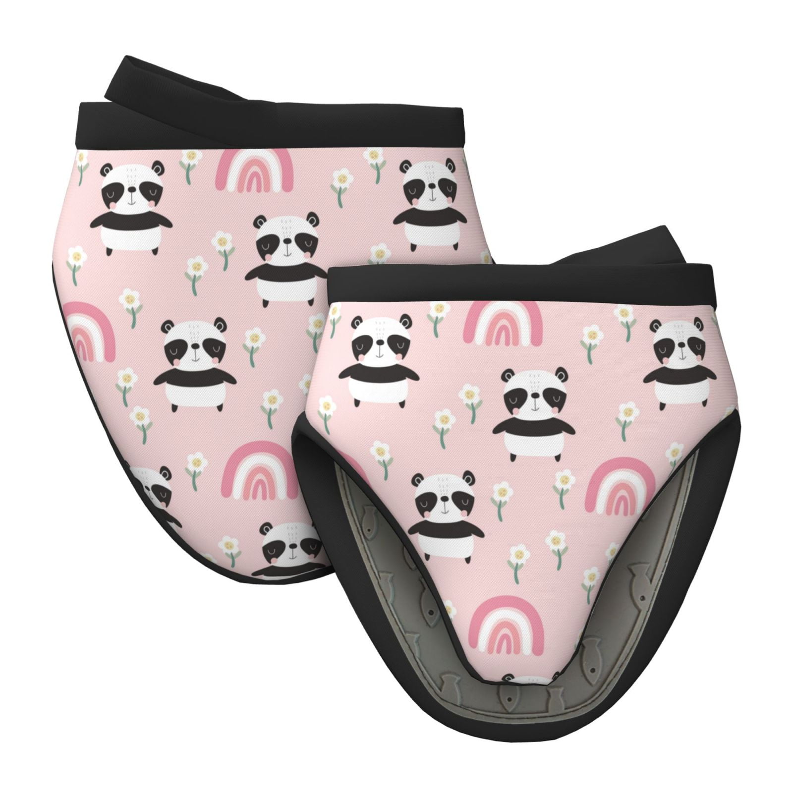 Rocae Cute Cartoon Panda for Mini Oven Mitts Rubber Oven Glove, Kitchen ...