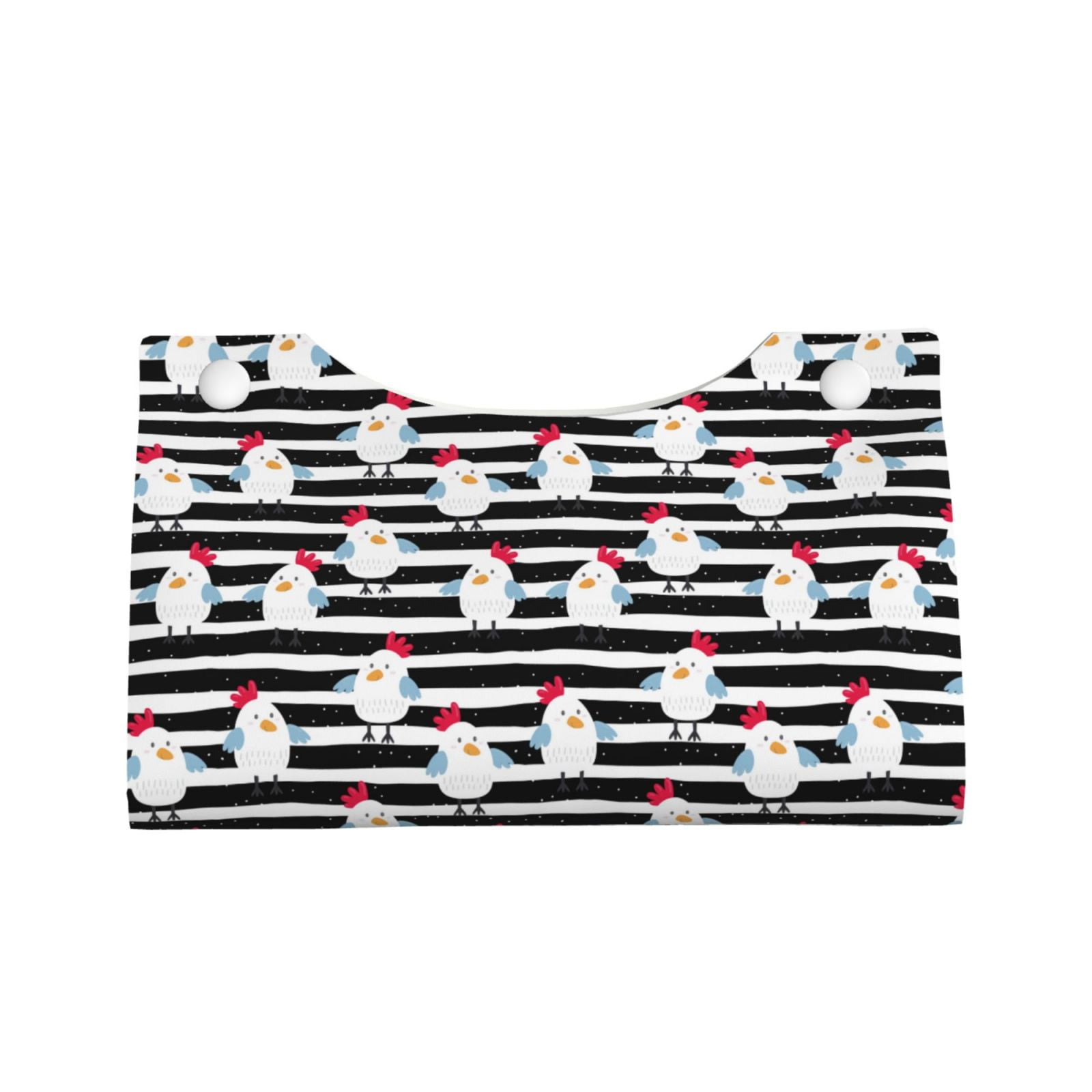 Rocae Cute Chicken Print Long Tissue Box Lid Durable Leather Tissue Box ...