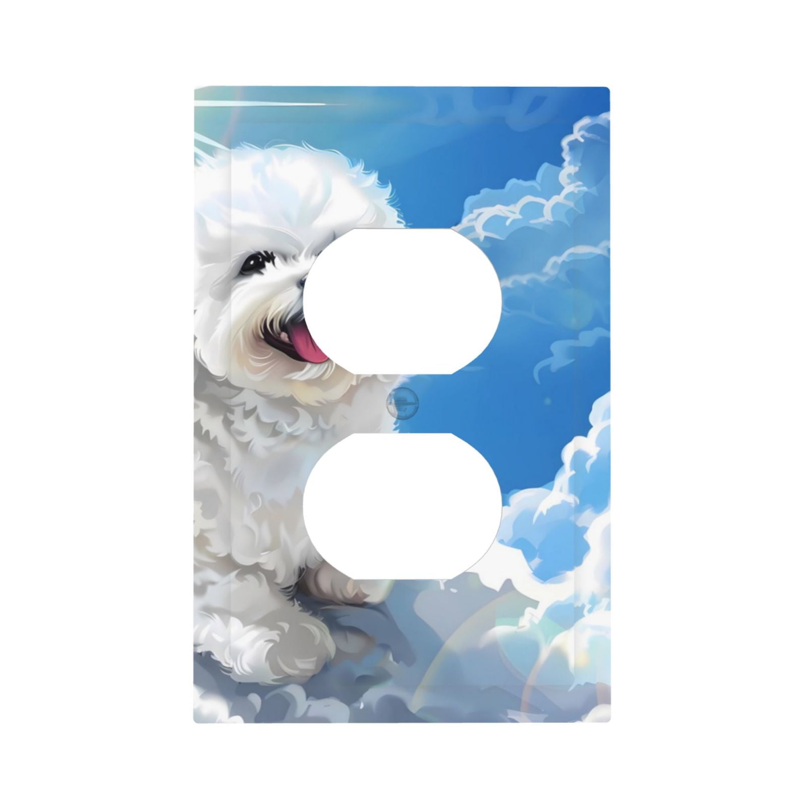 Rocae Cute Cloud Bichon Frise for Decorator Light Switch or Receptacle ...