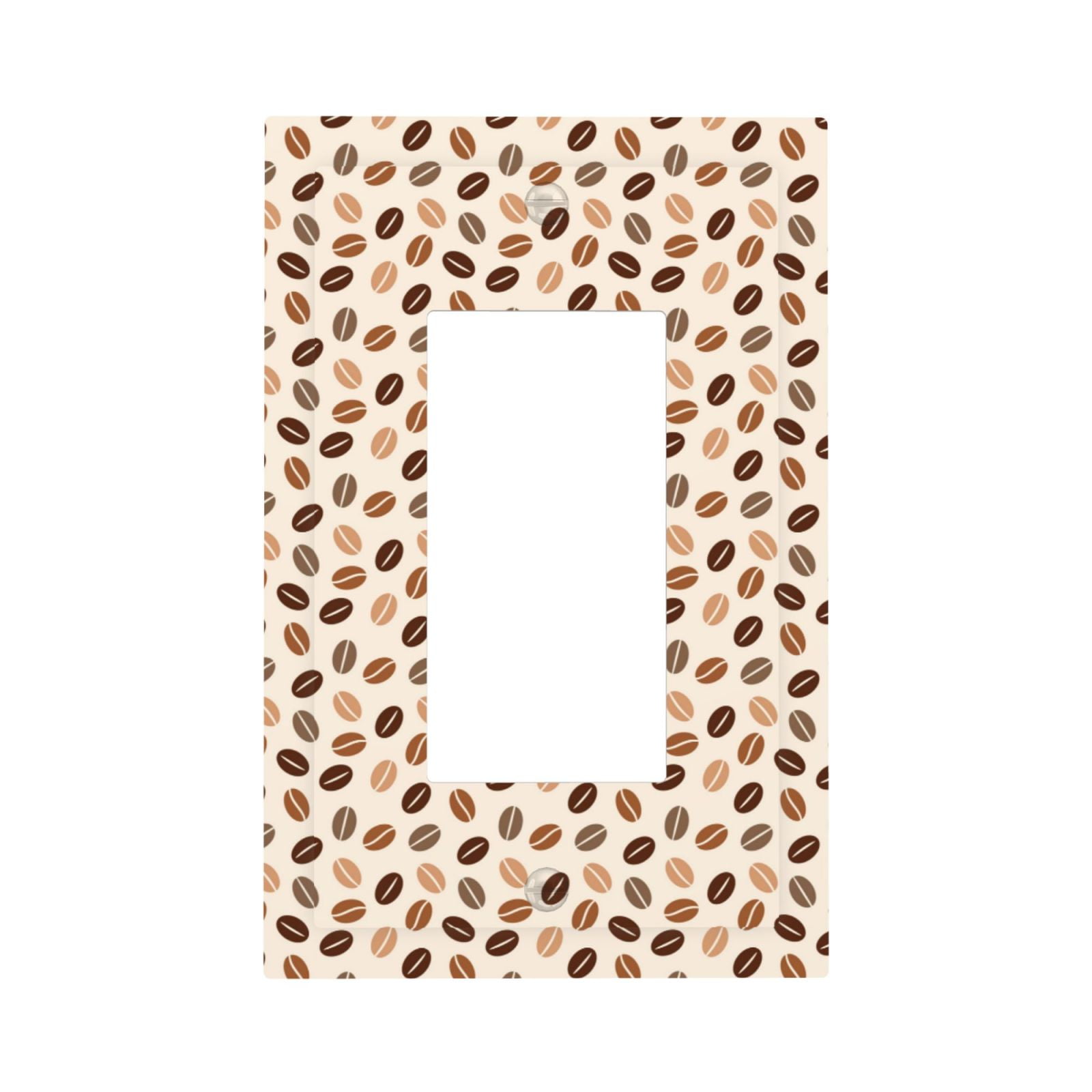 Rocae Cute Coffee Bean Print for Decorator Light Switch or Receptacle ...