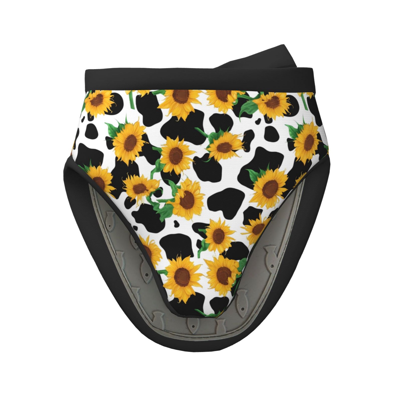 Rocae Cute Cow Print Sunflower C for Mini Oven Mitts Rubber Oven Glove ...