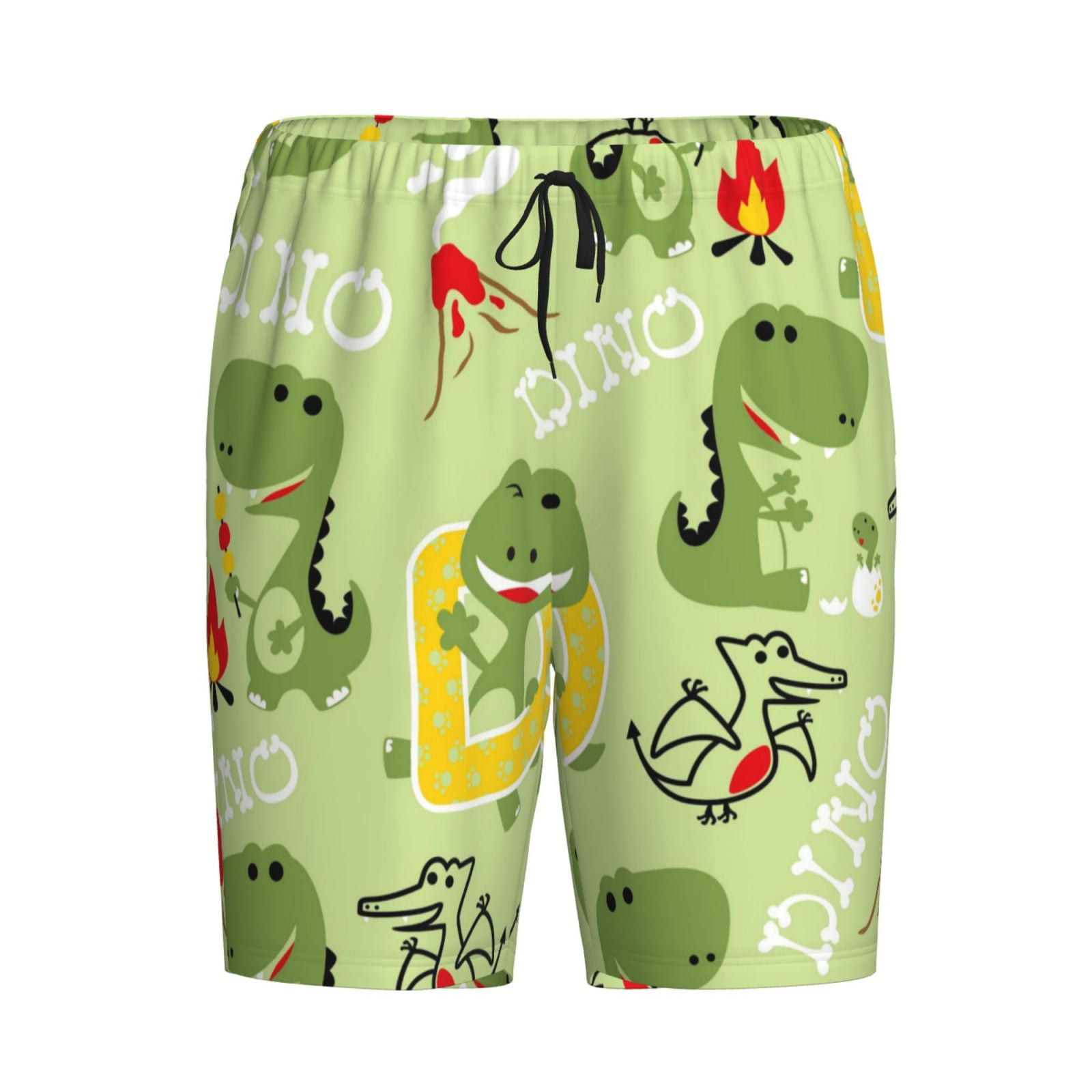 Rocae Cute Dinosaurs Cartoon for Men's Soft Sleep Pajama Shorts, Waistband and Pockets - Walmart.com