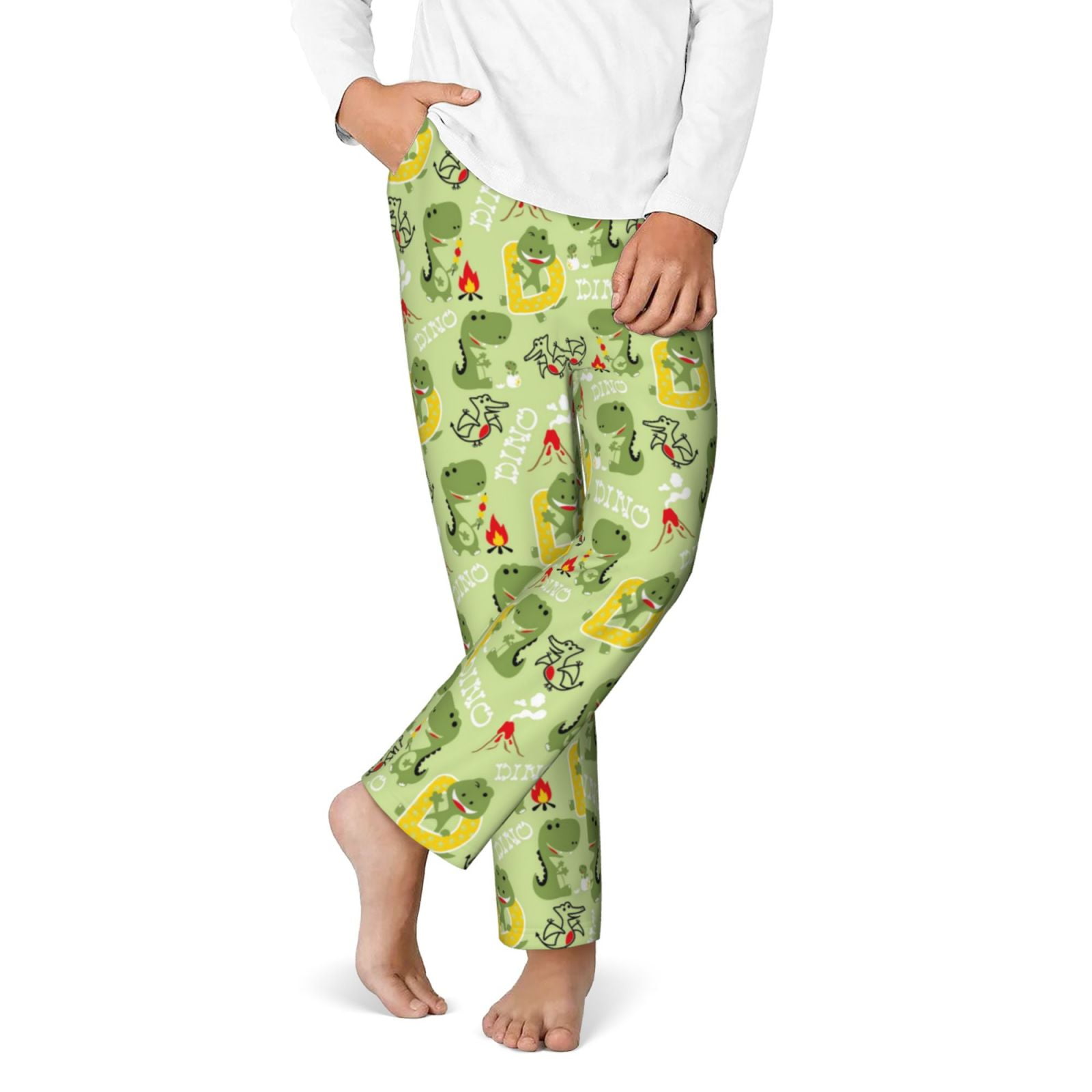 Rocae Cute Dinosaurs Cartoon for Teenagers' Pajama Pants,Girls lounge ...