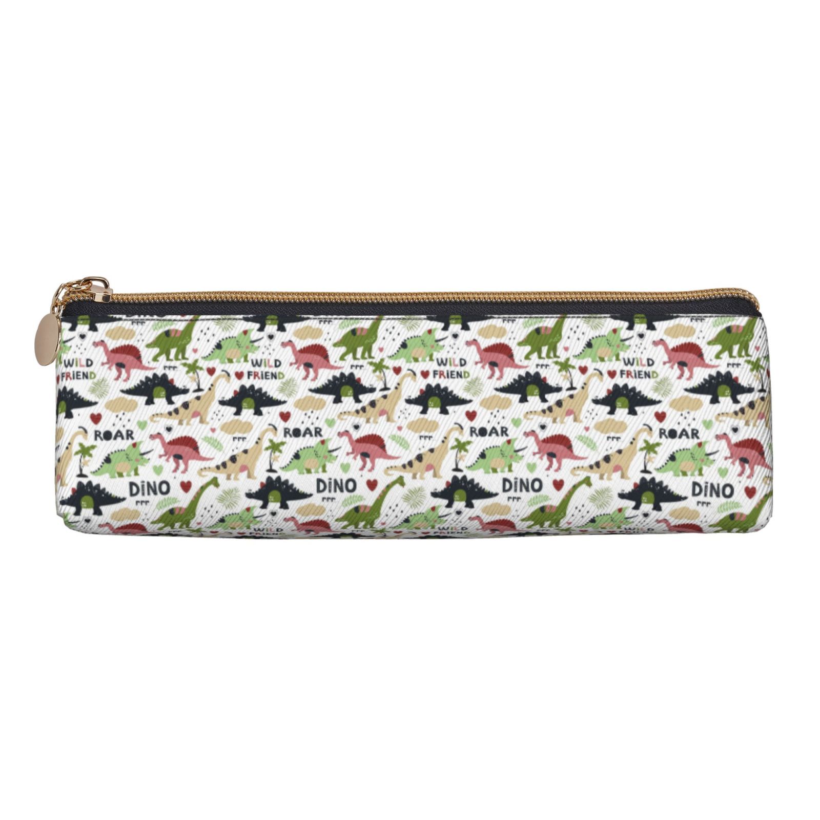 Rocae Cute Dinosaurs for Leather Pencil Case - Zippered Pen Case ...