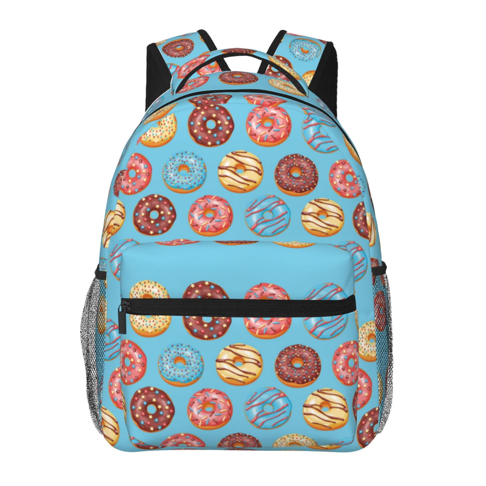 Rocae Cute Donut Print Lightweight Casual Backpack Travel Hiking ...