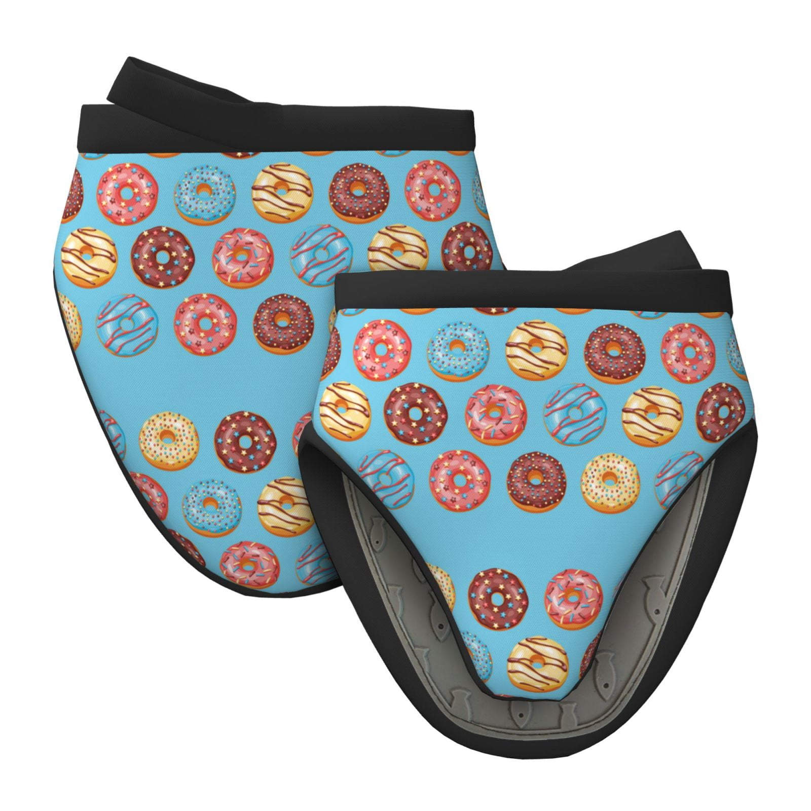 Rocae Cute Donut for Mini Oven Mitts Rubber Oven Glove, Kitchen Mittens ...