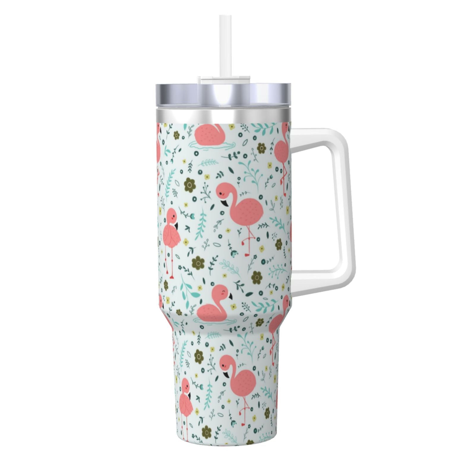 Rocae Cute Flamingo for 40OZ Ice Bully With Handle Keeps Drinks Hot or ...