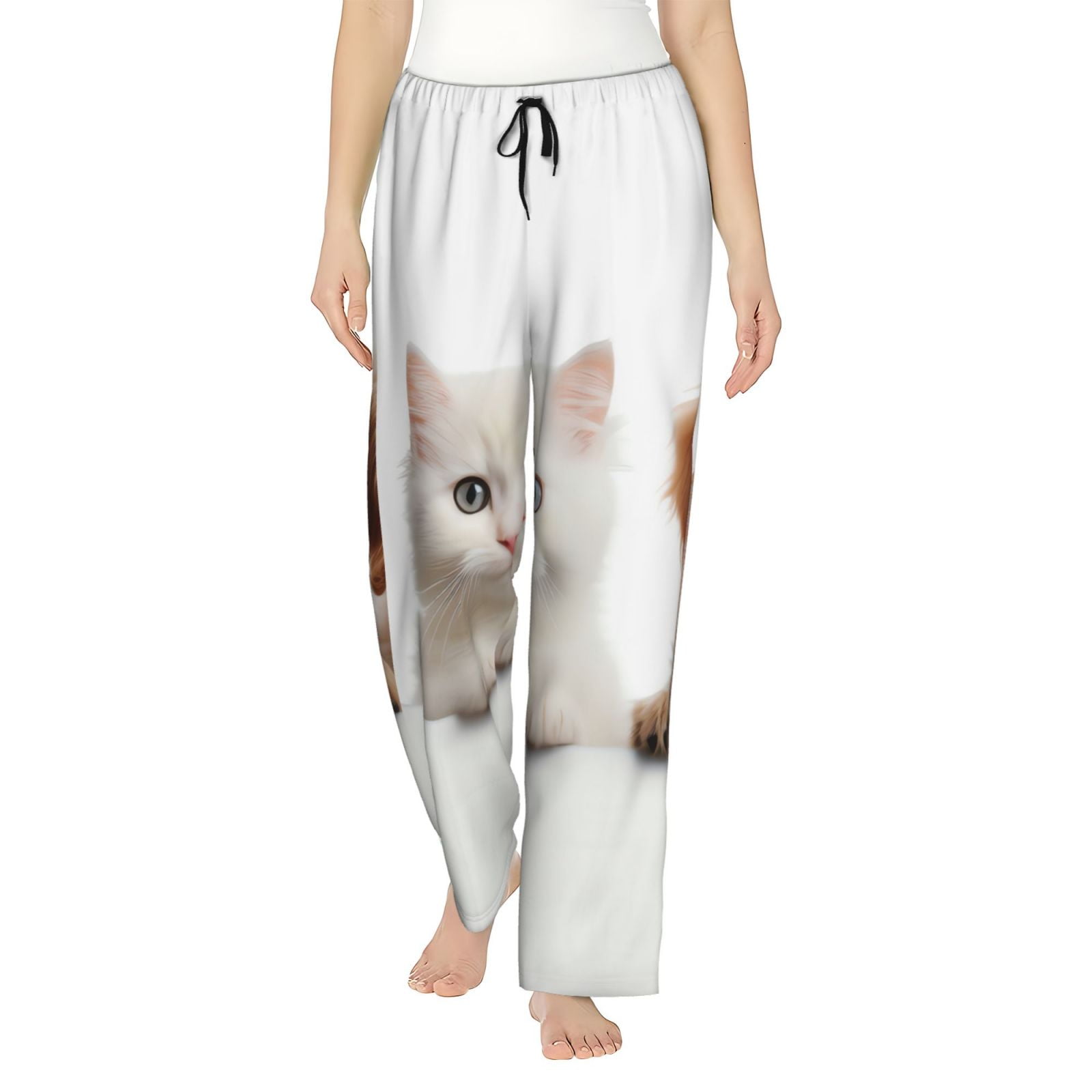 Rocae Cute Kittens And Puppy for Women's Pajama Pants Pj Pants Lounge ...