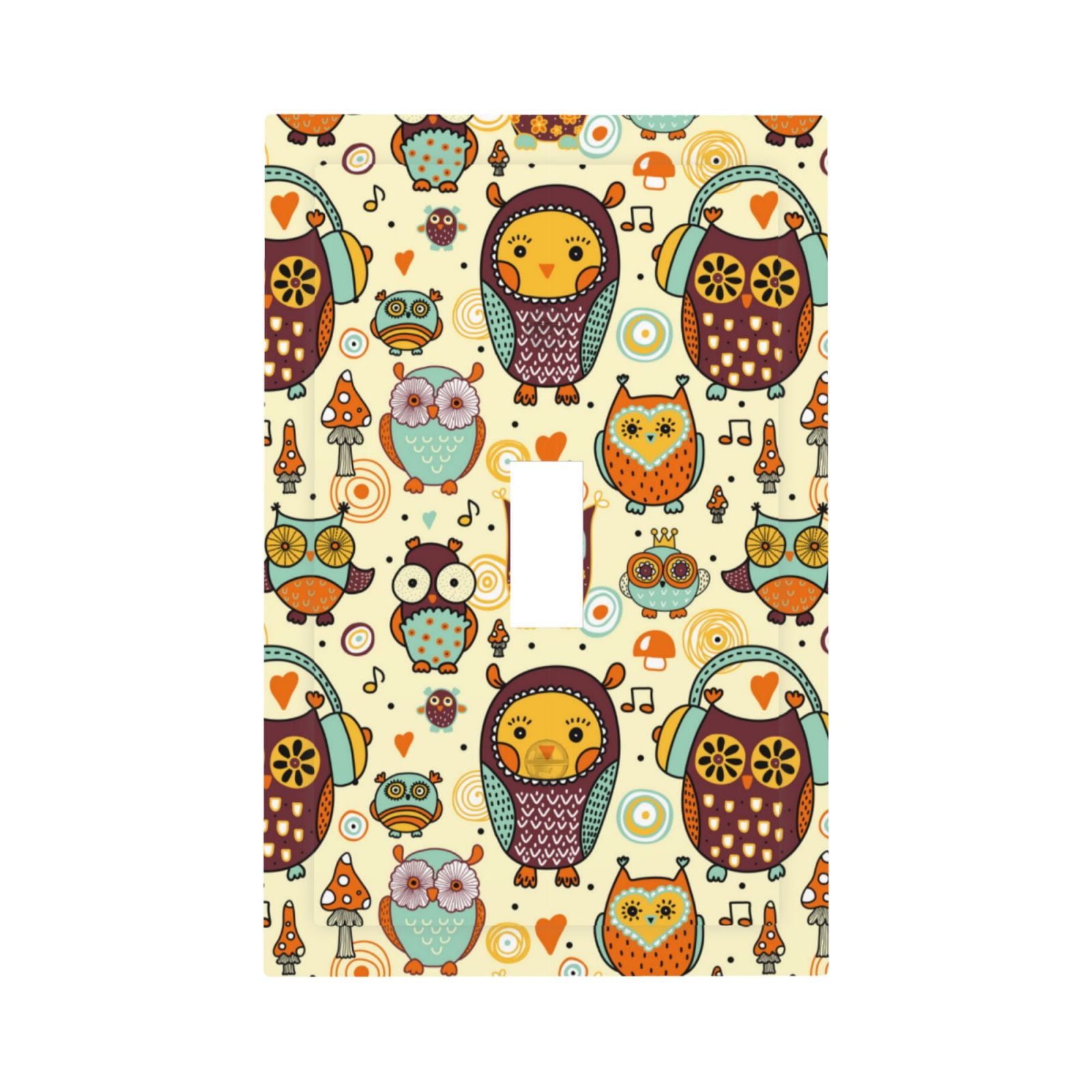 Rocae Cute Owls for Decorator Light Switch or Receptacle Outlet Wall ...