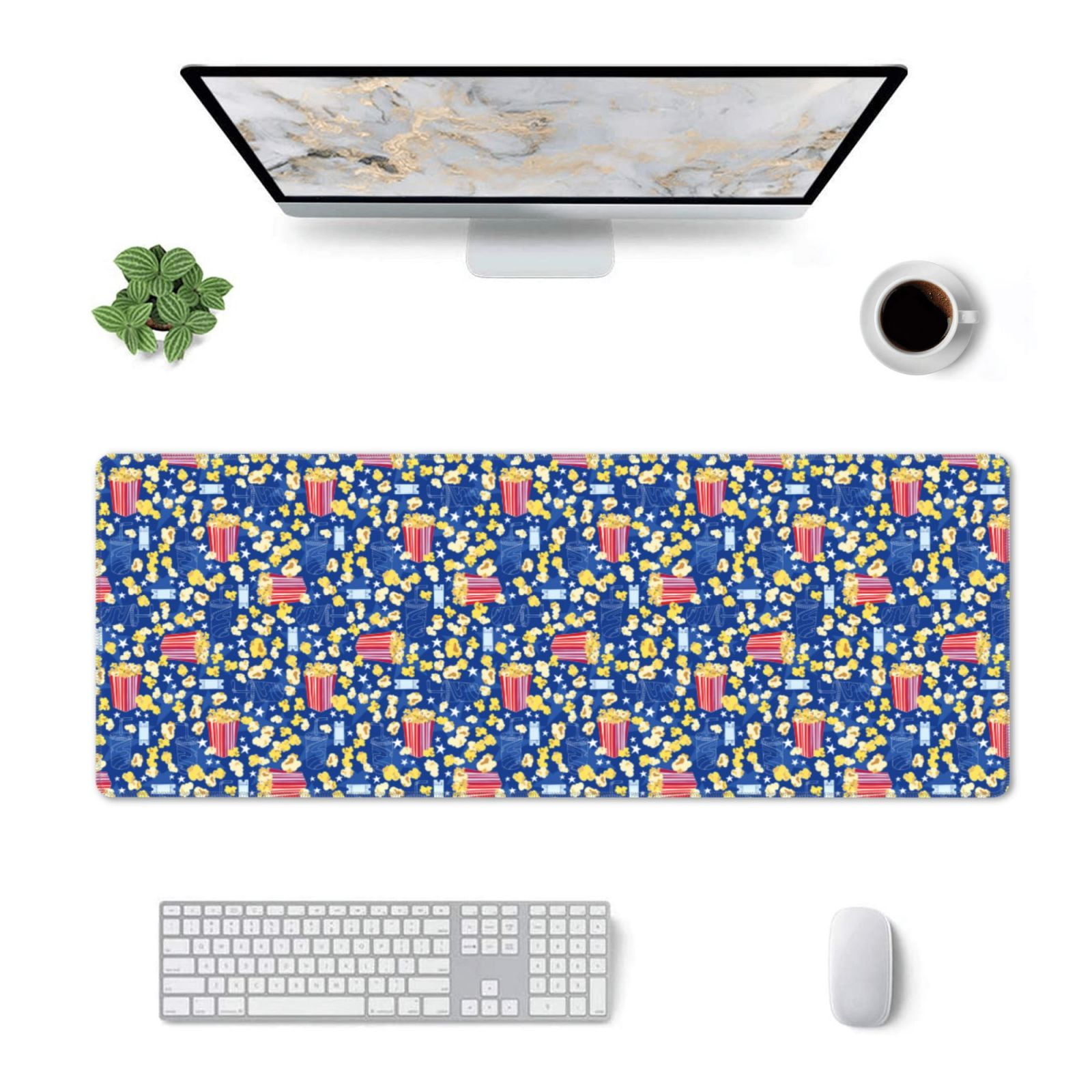 Rocae Cute Popcorn for Gaming Mouse Pad, Mouse Pad Large, Office ...