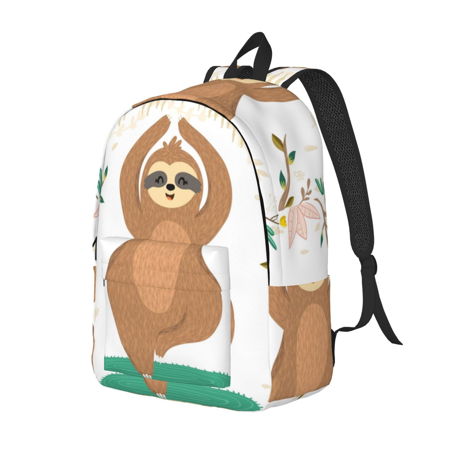 Rocae Cute Sloth In Yoga Pose Tree for Canvas College Laptop Backpack ...