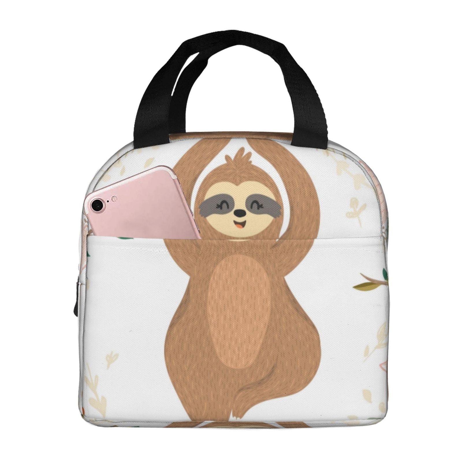 Rocae Cute Sloth In Yoga Pose Tree for Insulated Lunch Bag for Women ...