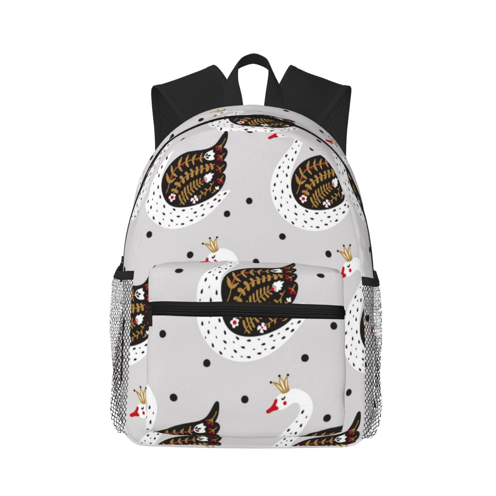 Rocae Cute Swan for Lightweight Casual Backpack Travel Hiking Backpack ...