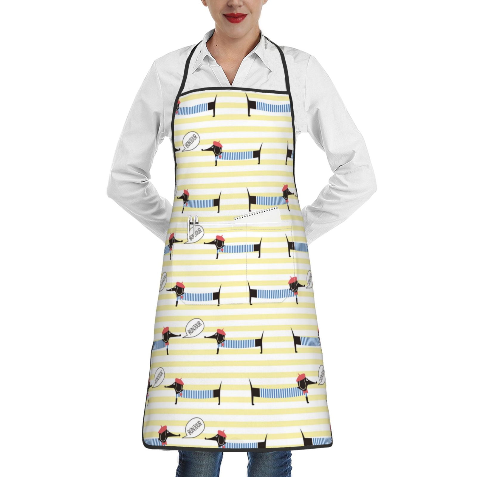 Rocae Dachshund Dog Puppy for Kitchen Aprons for Women Adjustable ...