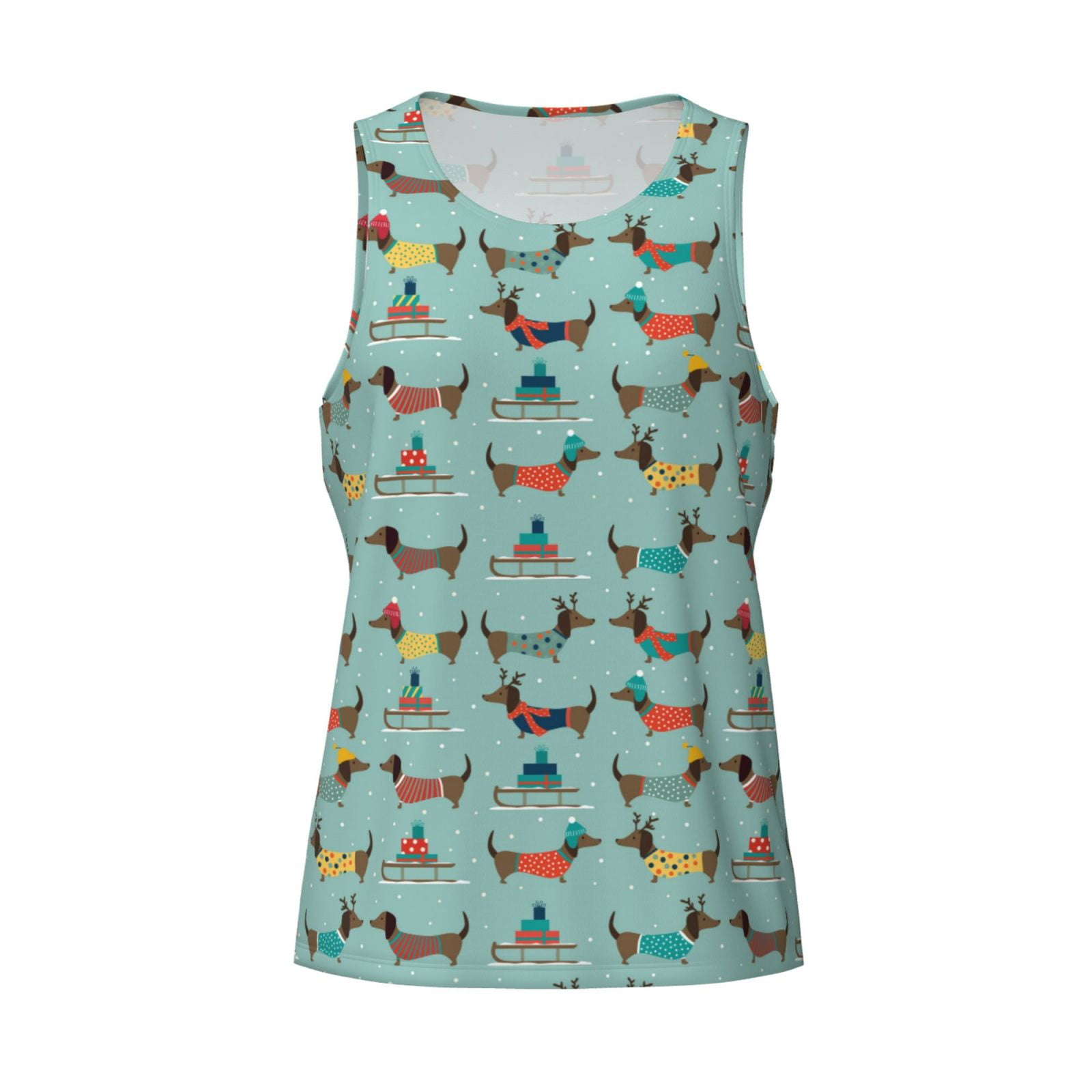 Rocae Dachshund Dog Puppy for Men's Workout Tank Top Men's Running Tank ...