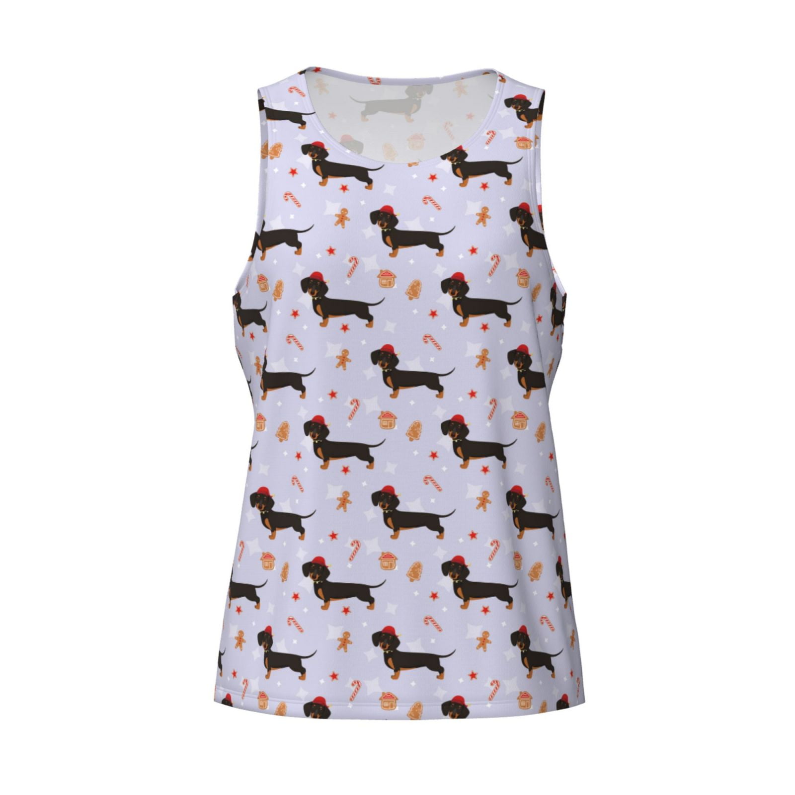 Rocae Dachshund Dog Puppy for Men's Workout Tank Top Men's Running Tank ...