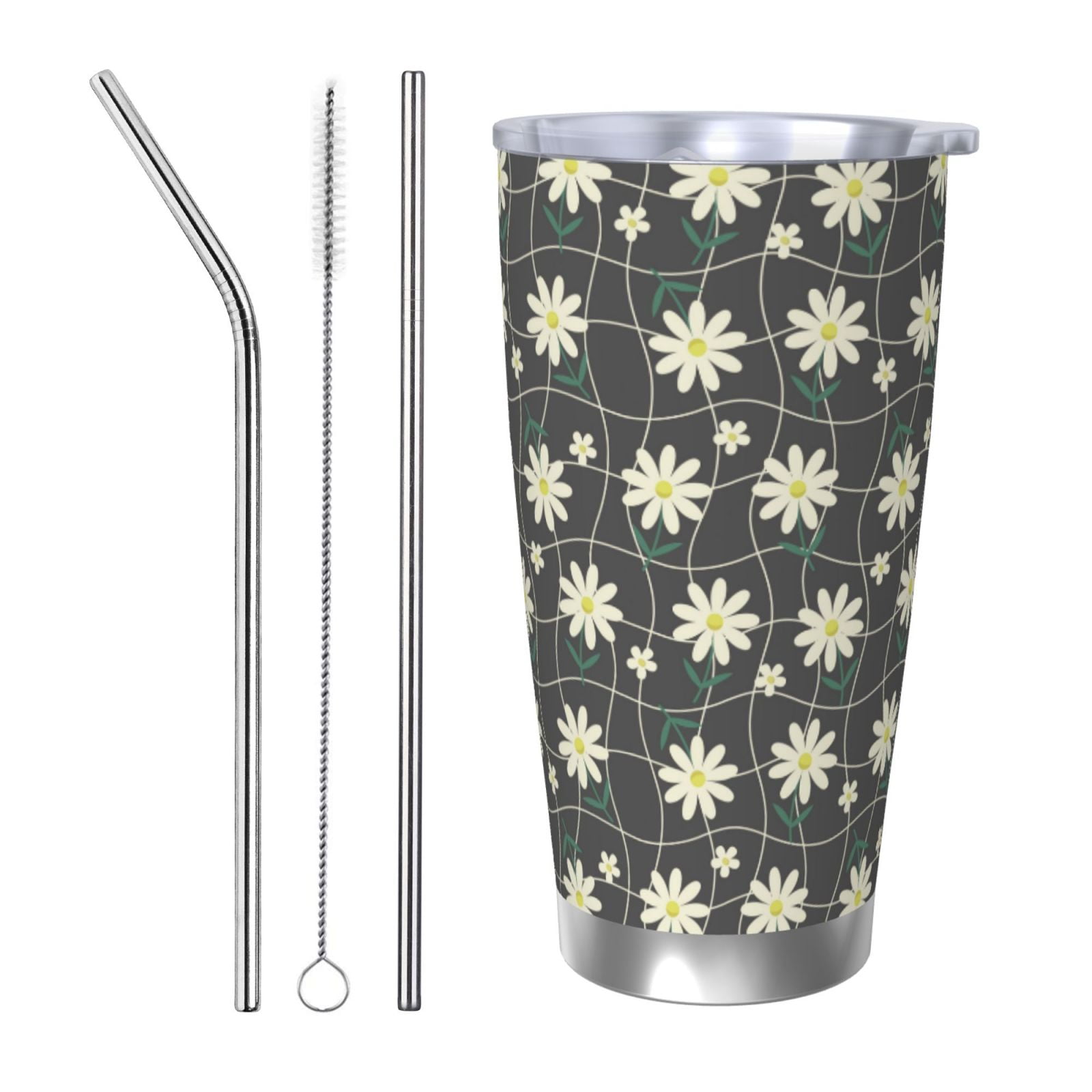 Rocae Daisies Flowers for 20 Ounces Stainless Steel Insulted Tumbler ...