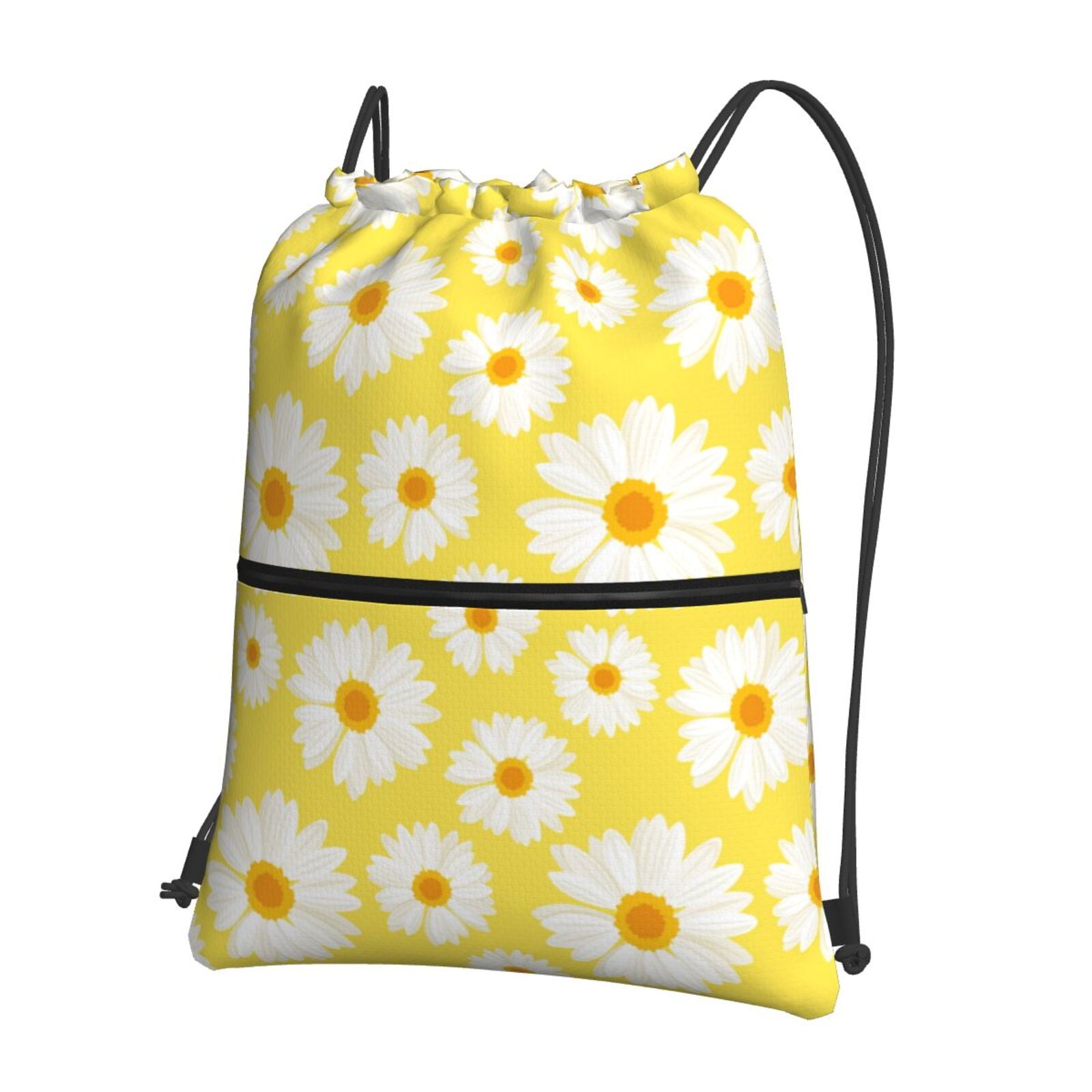 Rocae Daisies Flowers for Drawstring zipper Backpack Gym Backpack Bag ...