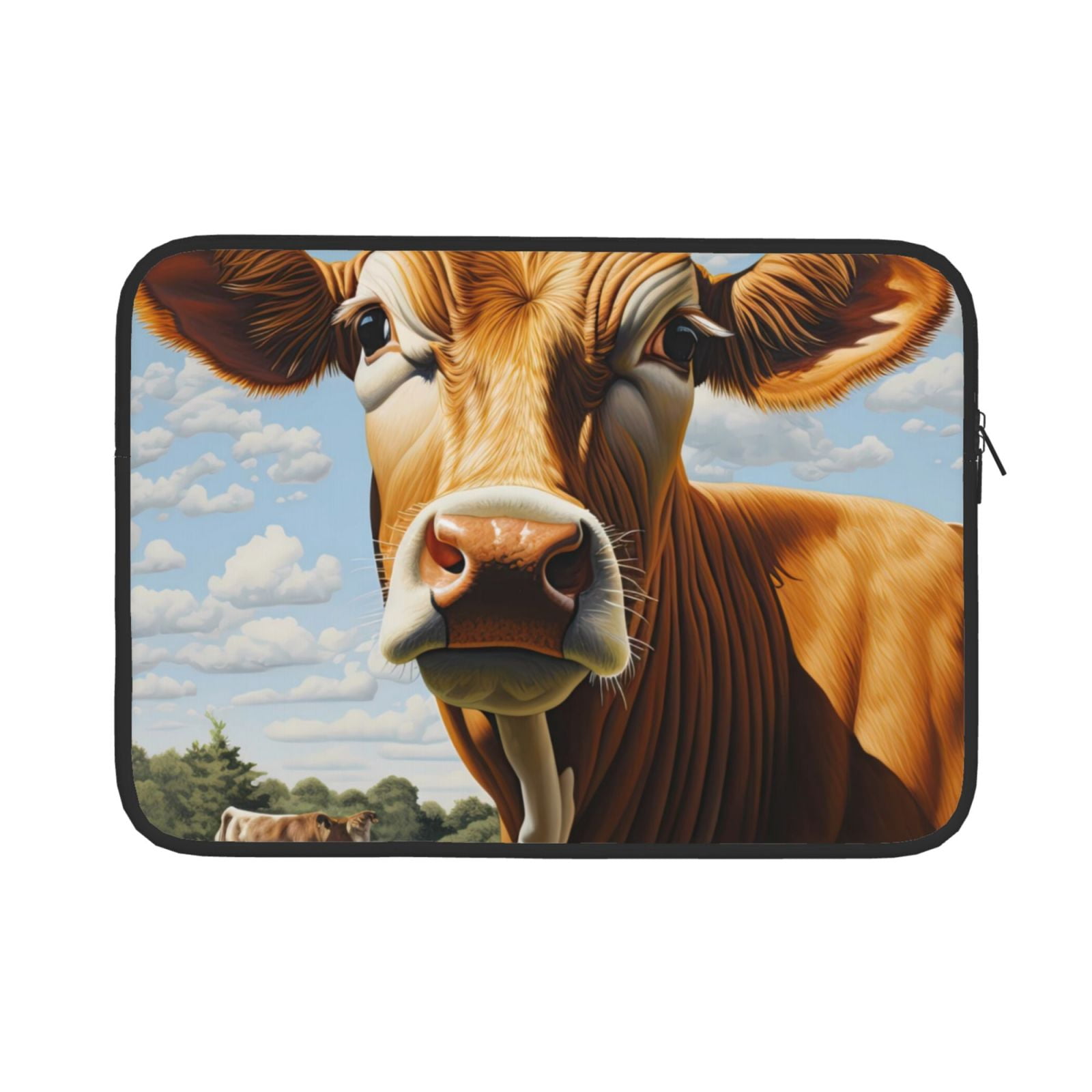 Rocae Daisy Flower Field Cow for Classic Slim Ergonomic Briefcase and ...