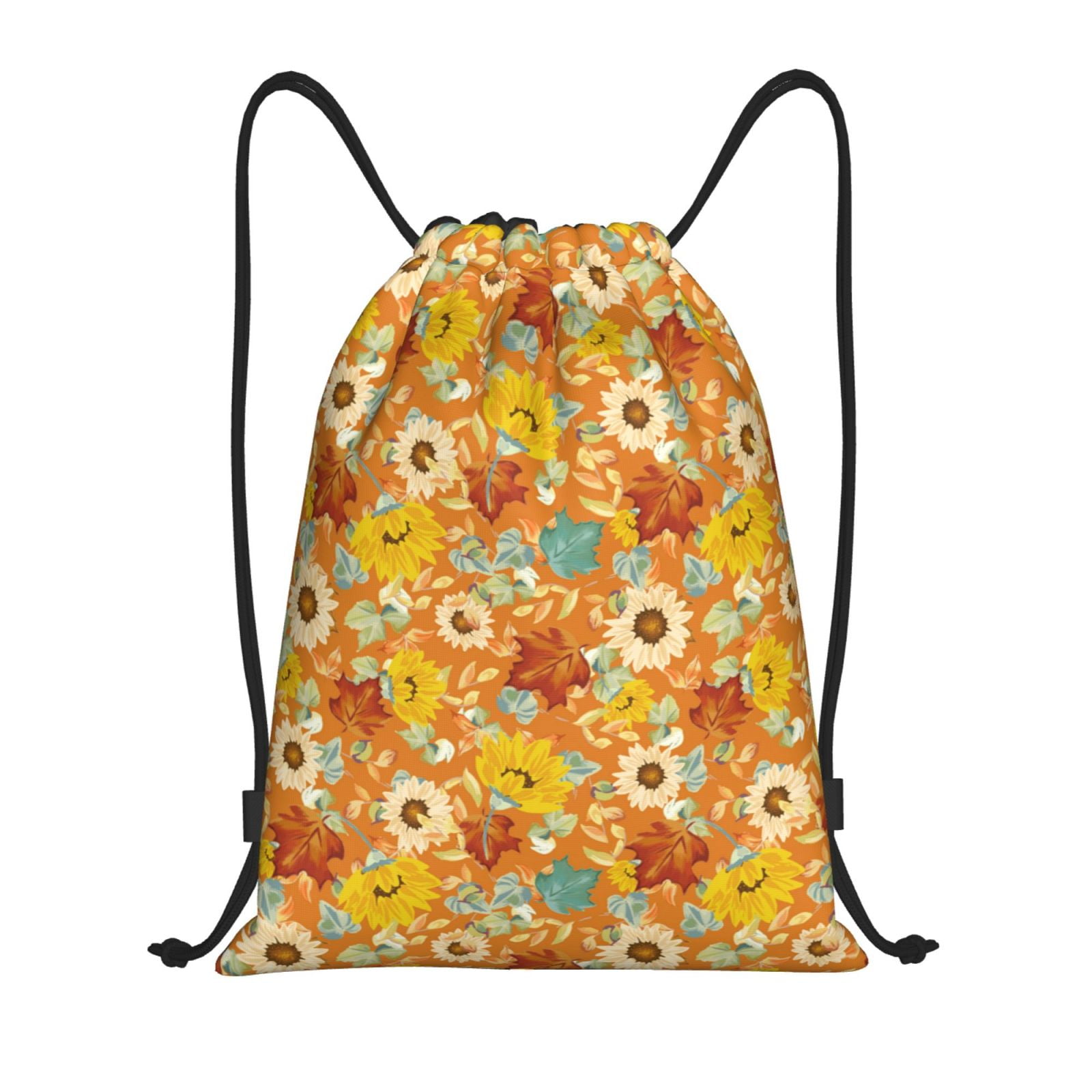 Rocae Daisy maple fall for Gym Bag Drawstring Bags Gym Backpack for Gym ...