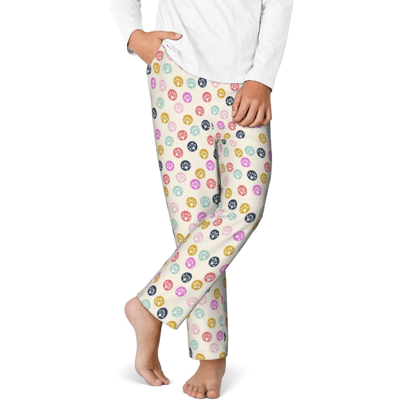 Rocae Dandelion Floral for Teenagers' Pajama Pants,Girls lounge pants ...