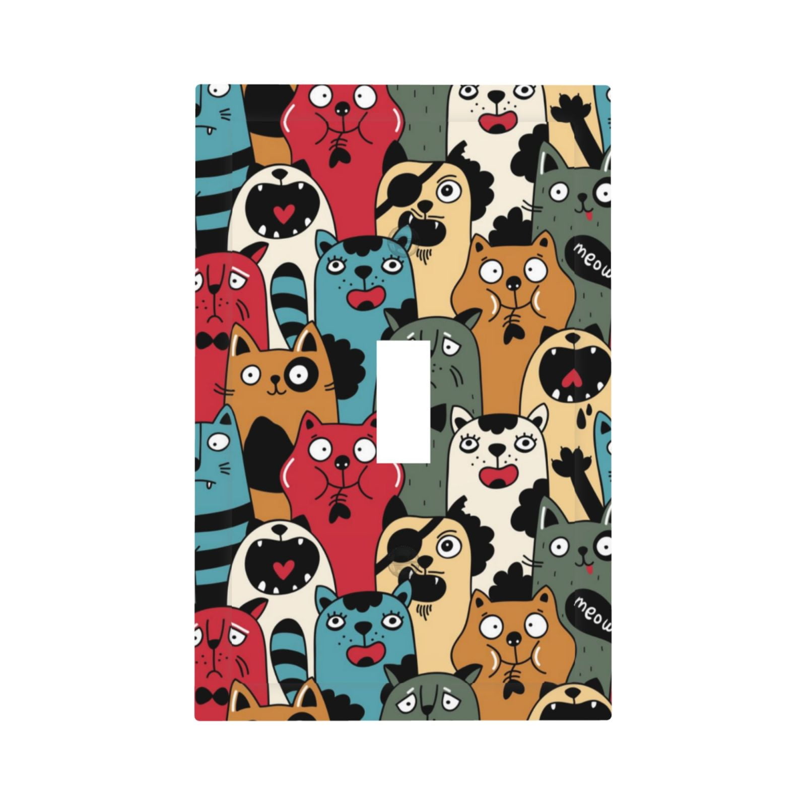 Rocae Different Cats 1 for Decorator Light Switch or Receptacle Outlet ...