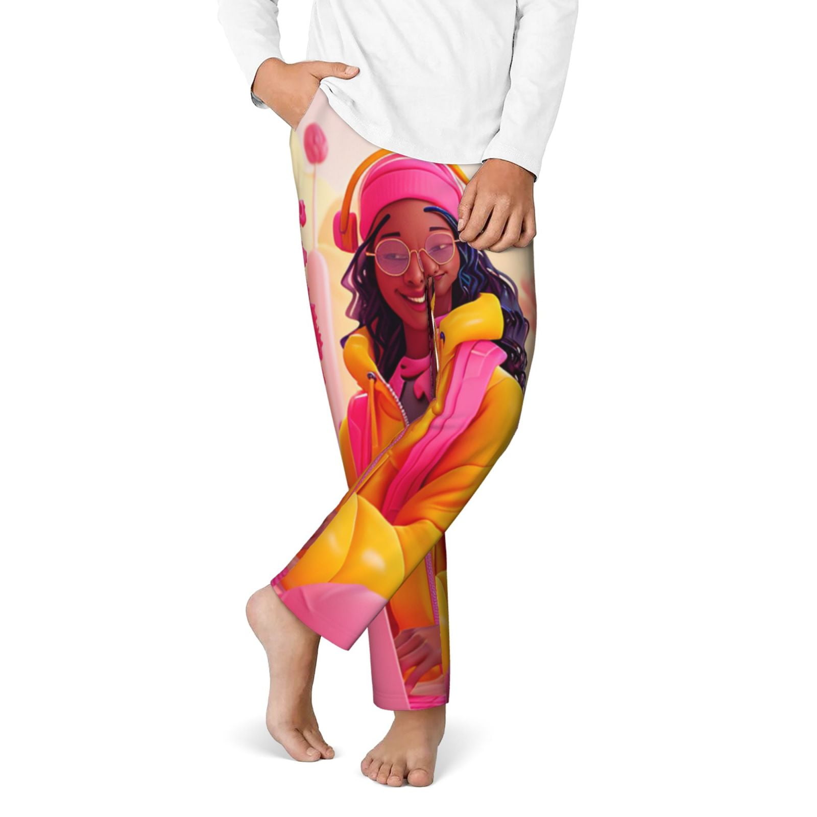 Rocae Digital Nomad Pink Landscape for Teenagers' Pajama Pants,Girls ...