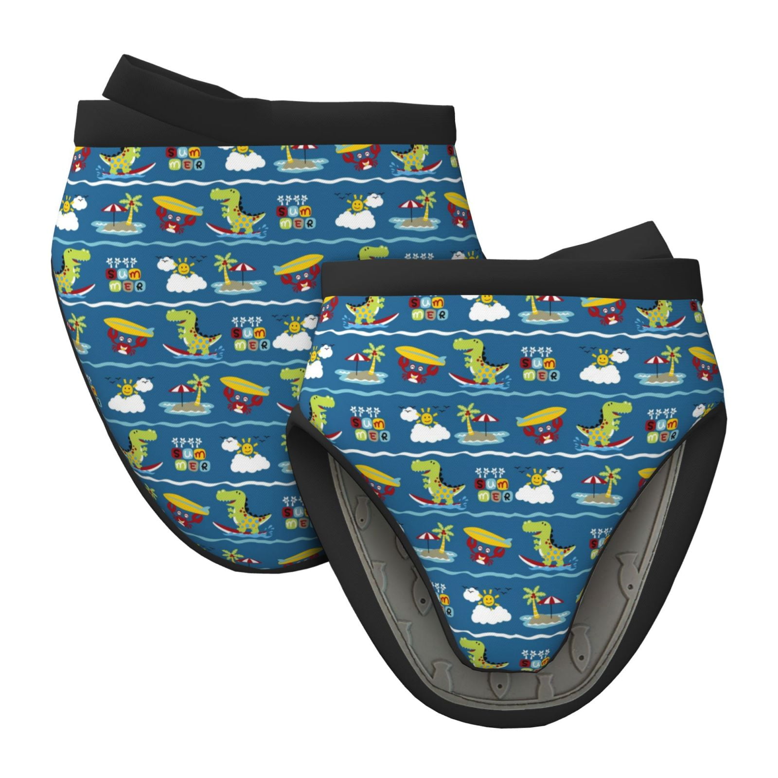 Rocae Dinosaur on the Beach Vacation for Mini Oven Mitts Rubber Oven ...