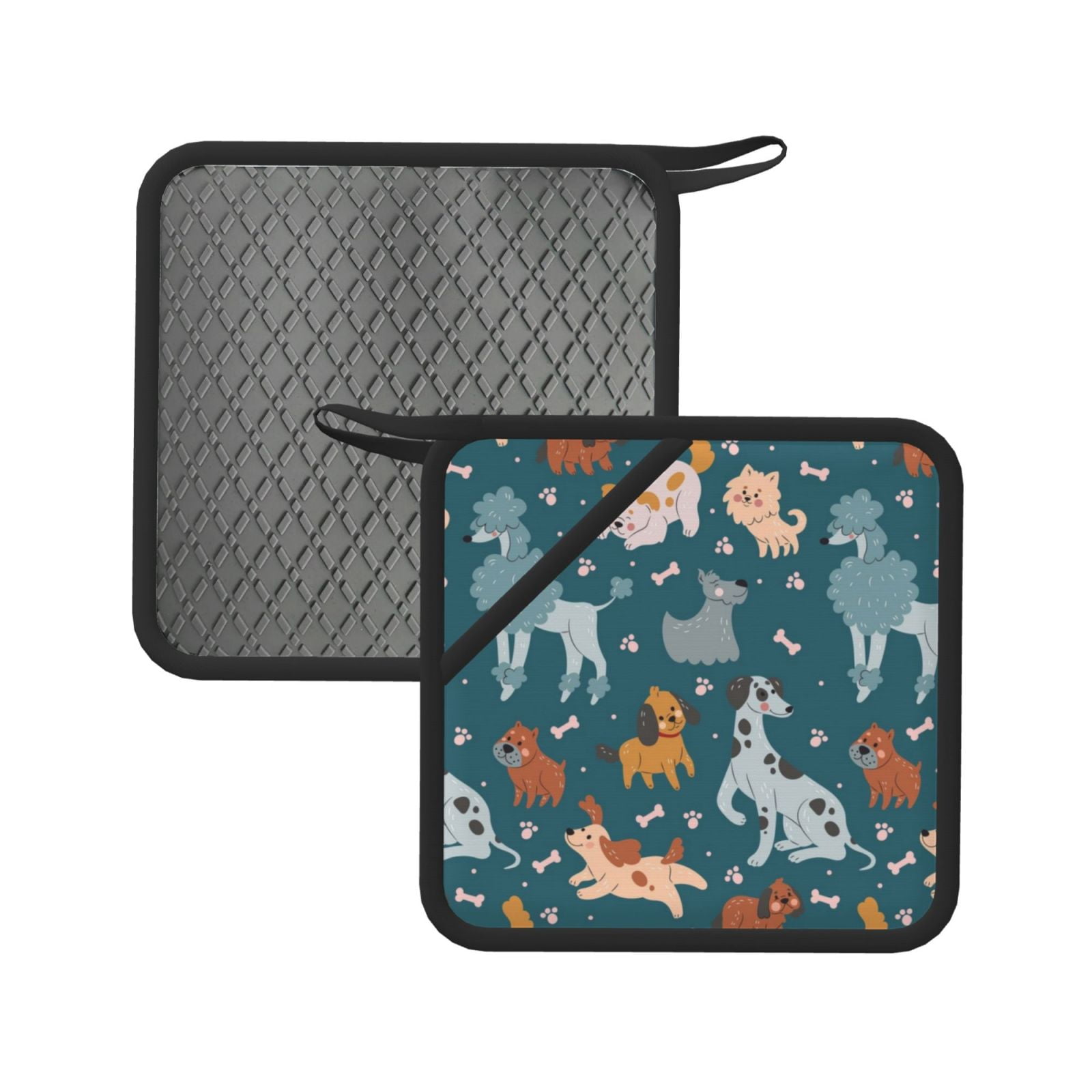 Rocae Dogs for Square Silicone Anti-scalding Mat Trivet Hot Pads for ...