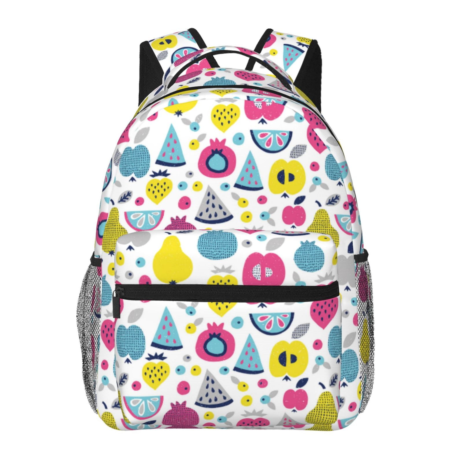 Rocae Doodle Fruits Print Lightweight Casual Backpack Travel Hiking ...