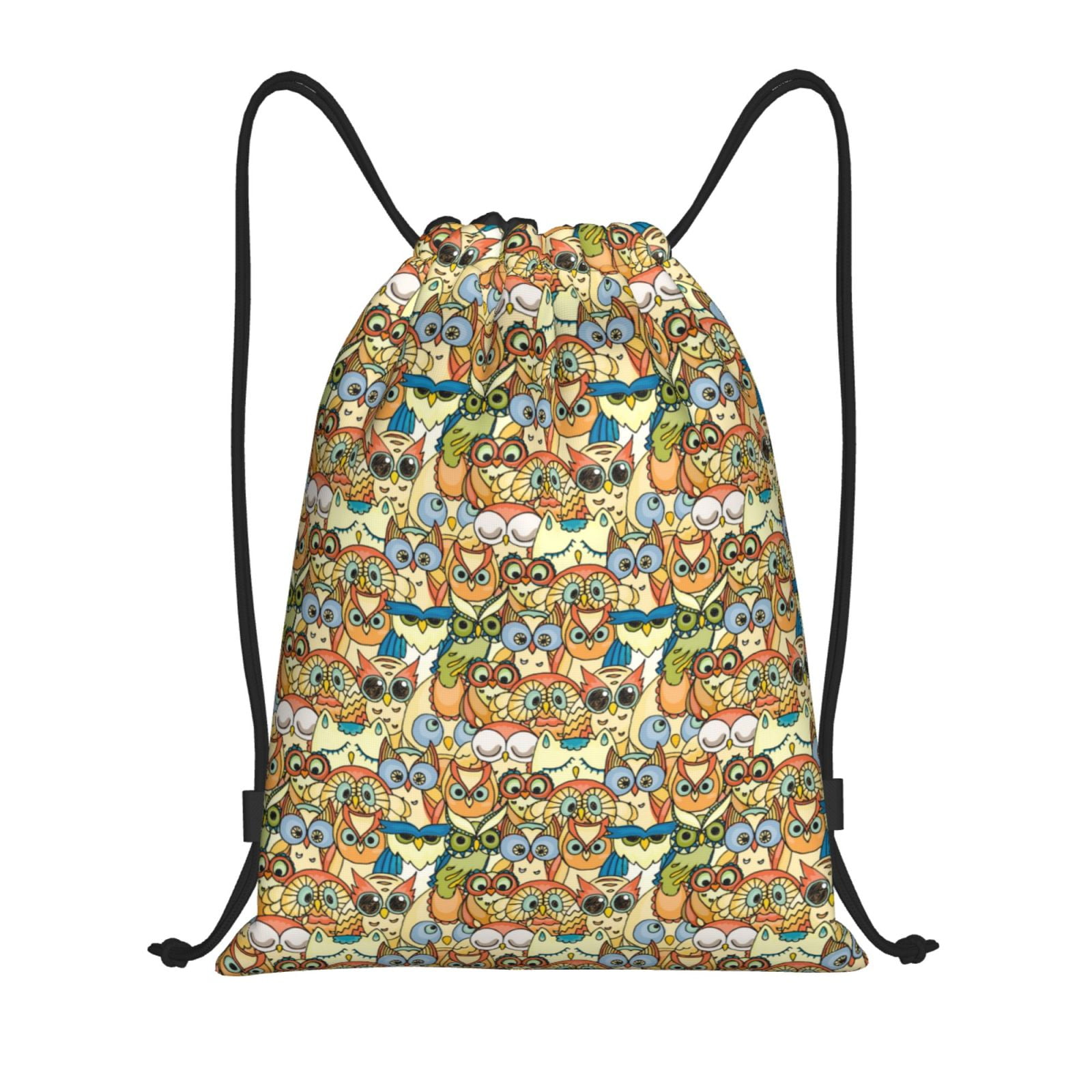 Rocae Doodle Owls for Gym Bag Drawstring Bags Gym Backpack for Gym ...