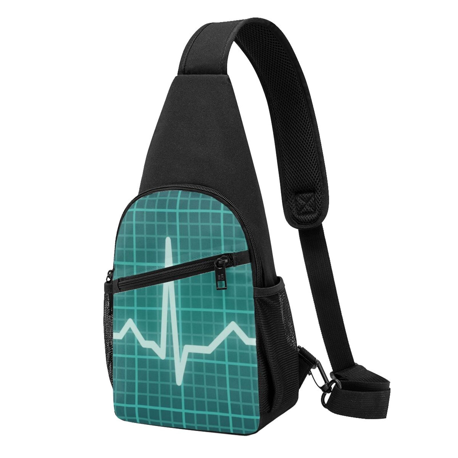 Rocae ECG Wave for Sling Bag Chest Shoulder Backpack Crossbody Bags ...