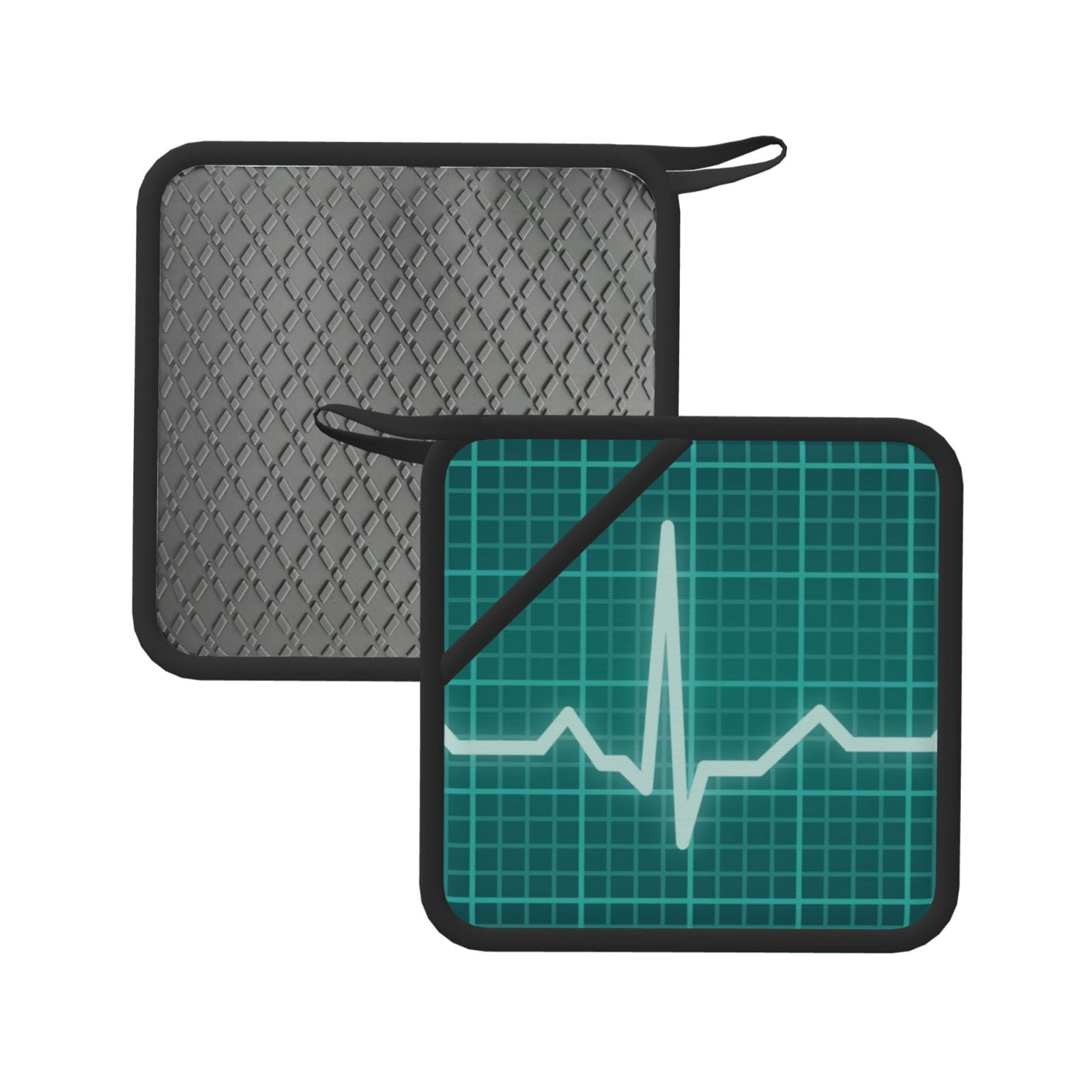 Rocae ECG Wave for Square Silicone Anti-scalding Mat Trivet Hot Pads ...
