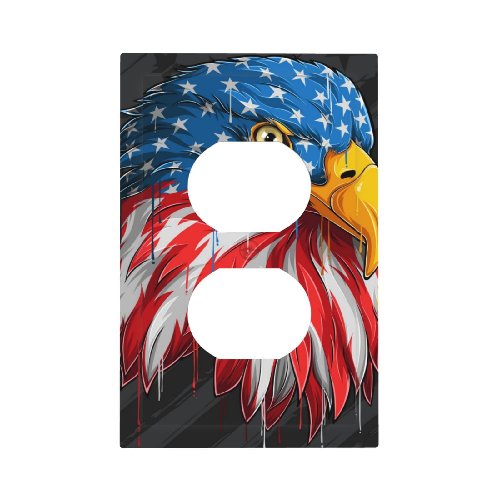 Rocae Eagle Head With American Flag for Decorator Light Switch or ...