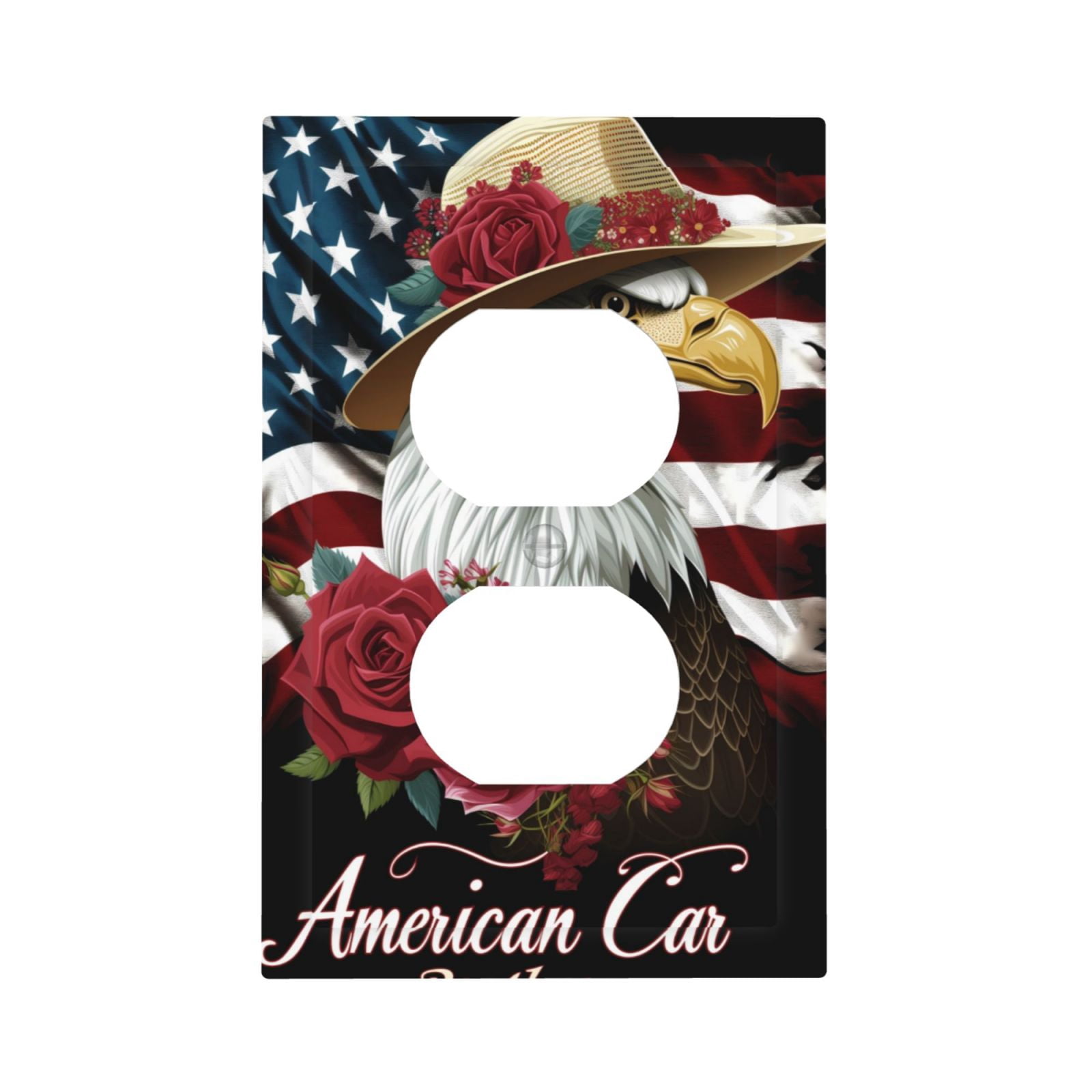 Rocae Eagle With Hat And Roses for Decorator Light Switch or Receptacle ...
