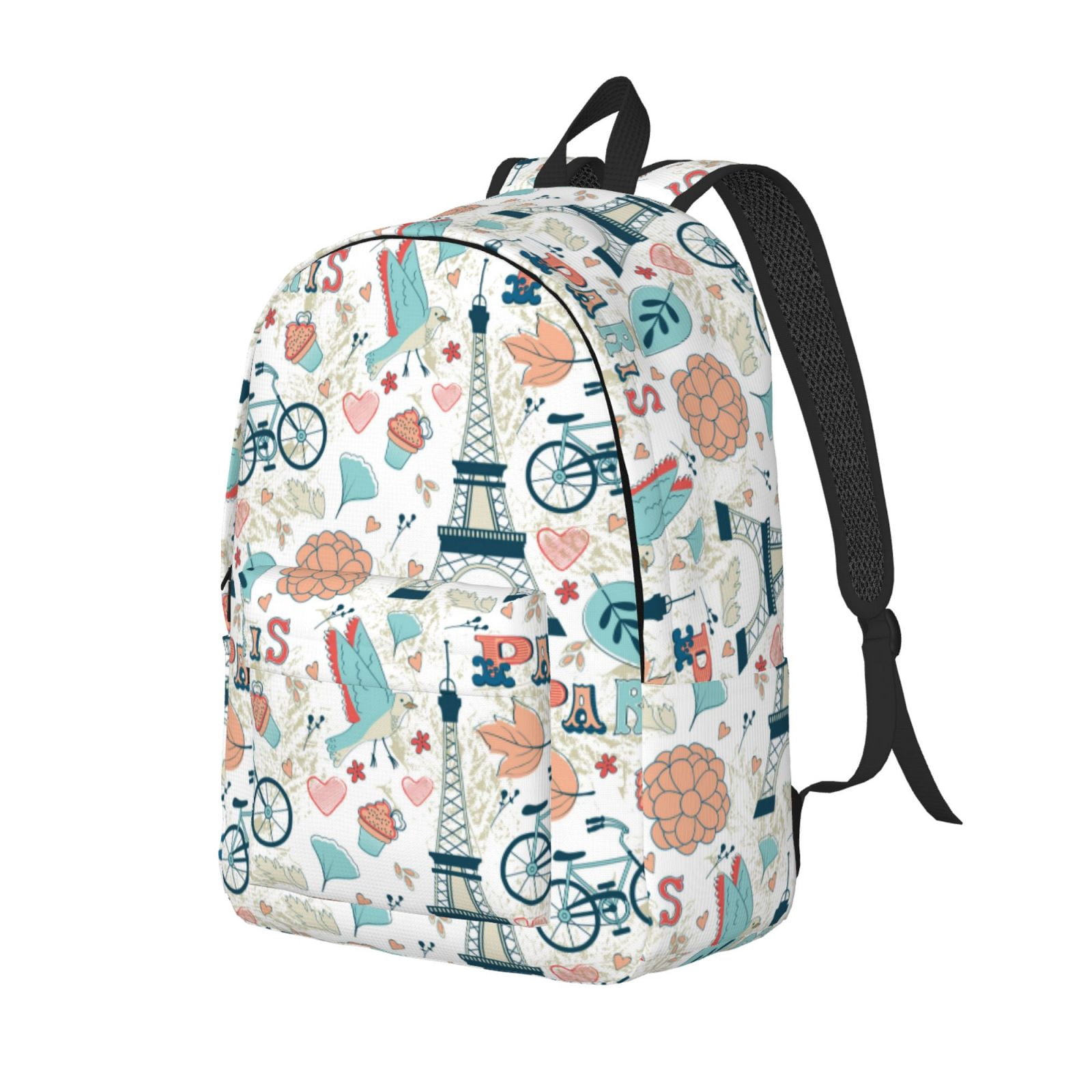 Rocae Eiffel Tower for Canvas College Laptop Backpack for Men Women ...