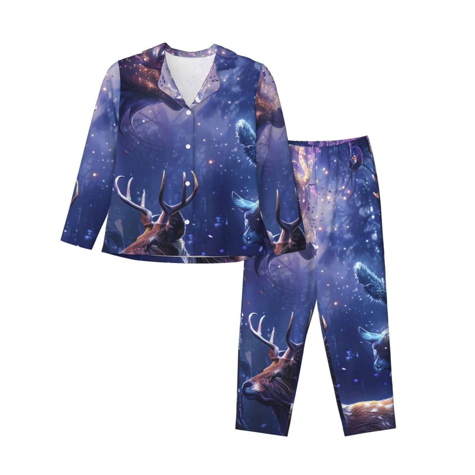 Rocae Enchanted Forest Stag Gathering for Pajamas for Women Set Lounge ...