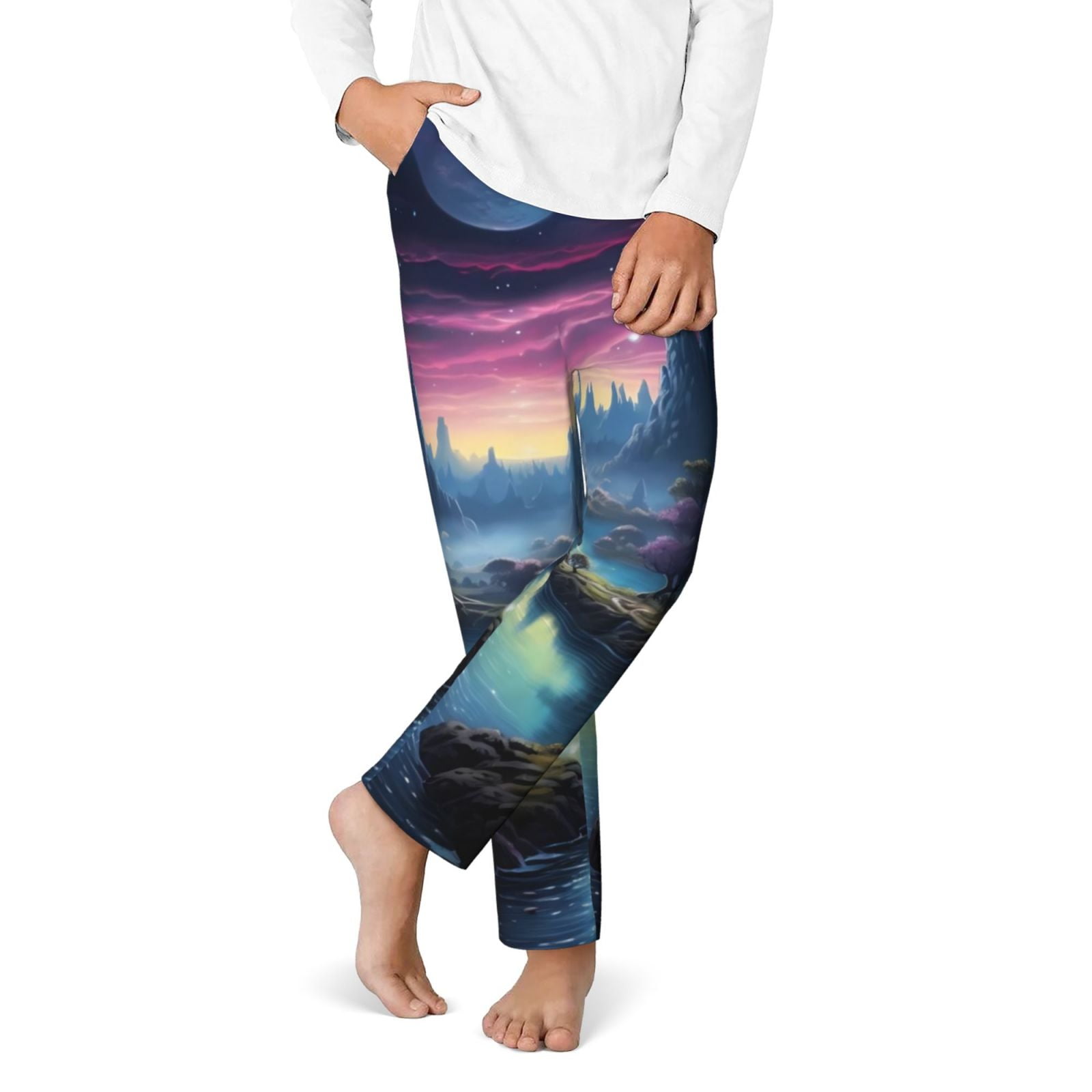 Rocae Fantasy Landscape Starry Night for Teenagers' Pajama Pants,Girls ...