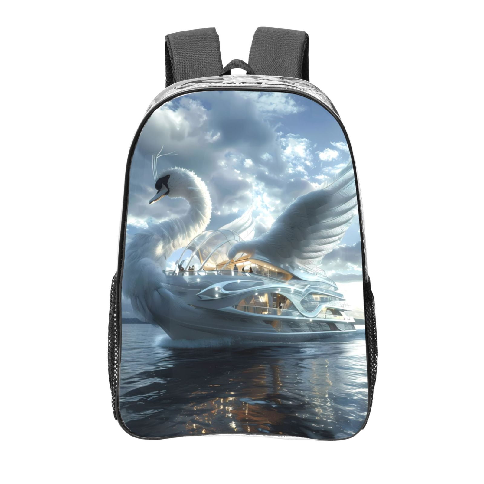 Rocae Fantasy Swan Yacht Design for 16inch Clear Backpack Transparent ...